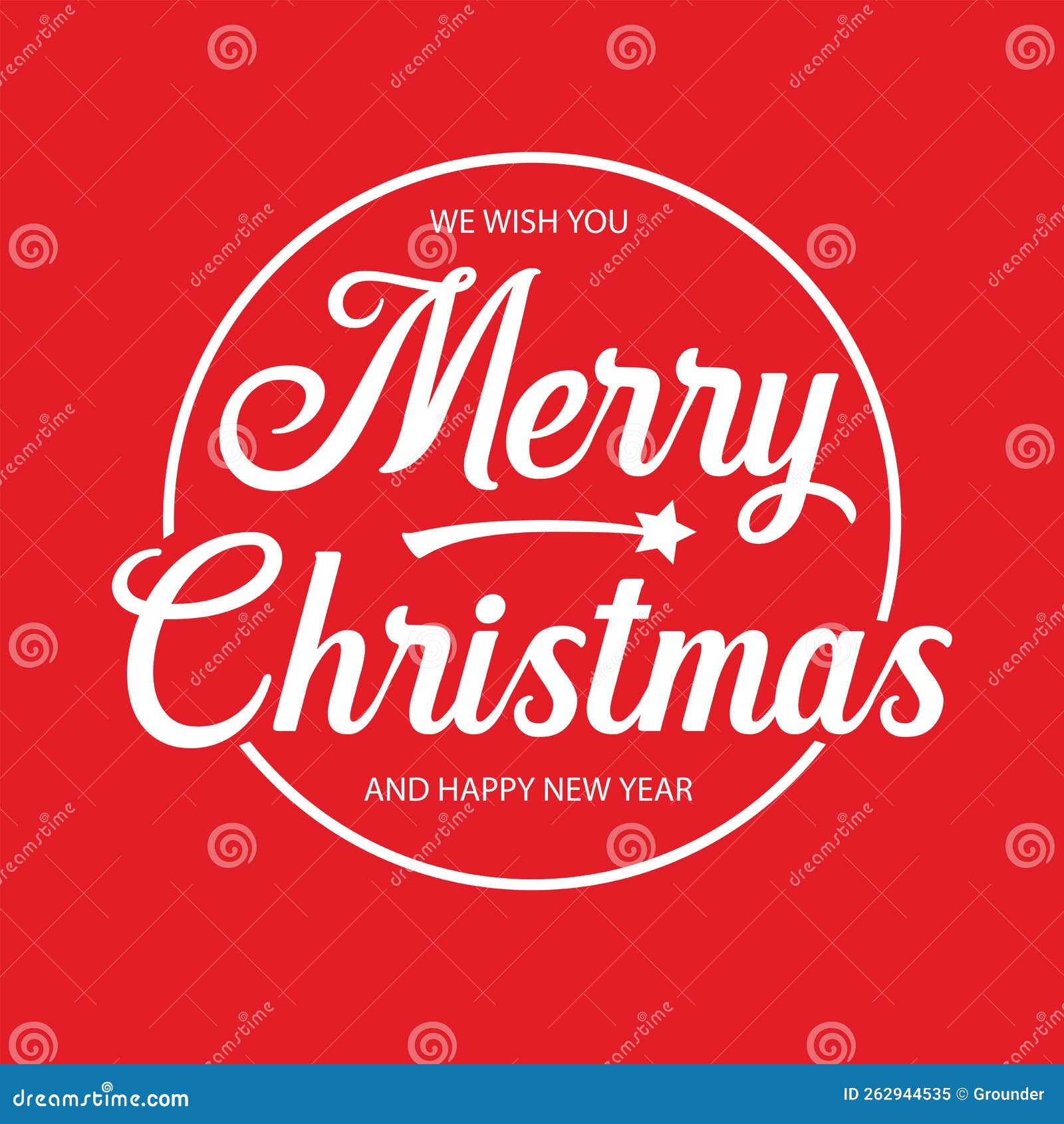 Merry Christmas Red Sign Lettering Stock Illustration - Illustration of ...