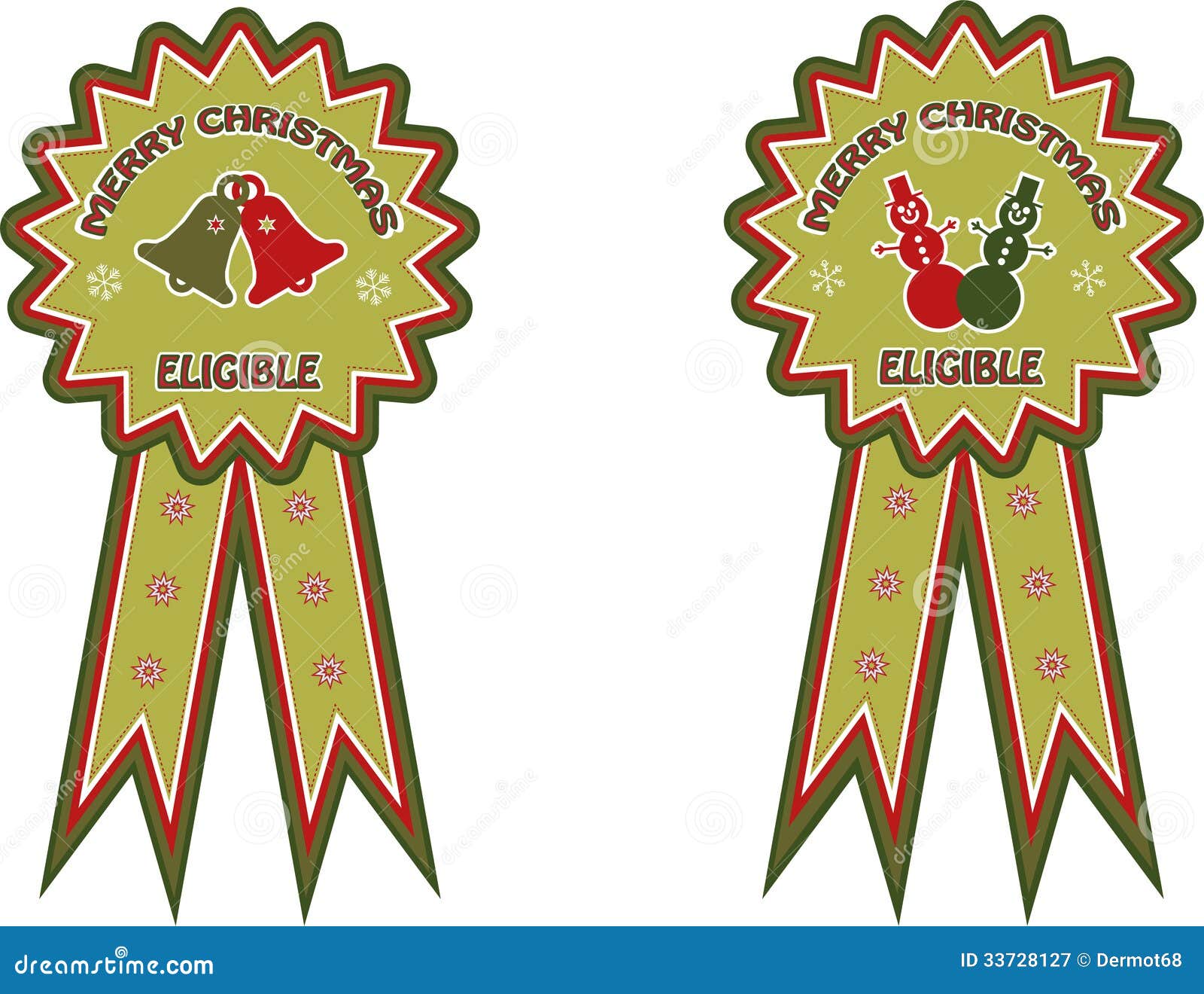 Merry Christmas Ribbons stock illustration. Illustration of decor ...