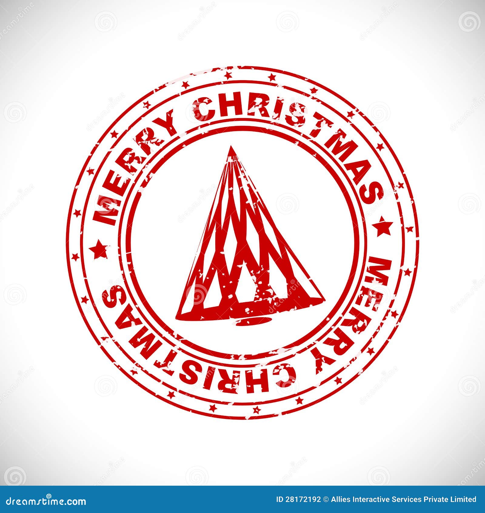 Merry Christmas Rubber Stamp Stock Vector - Illustration of post ...