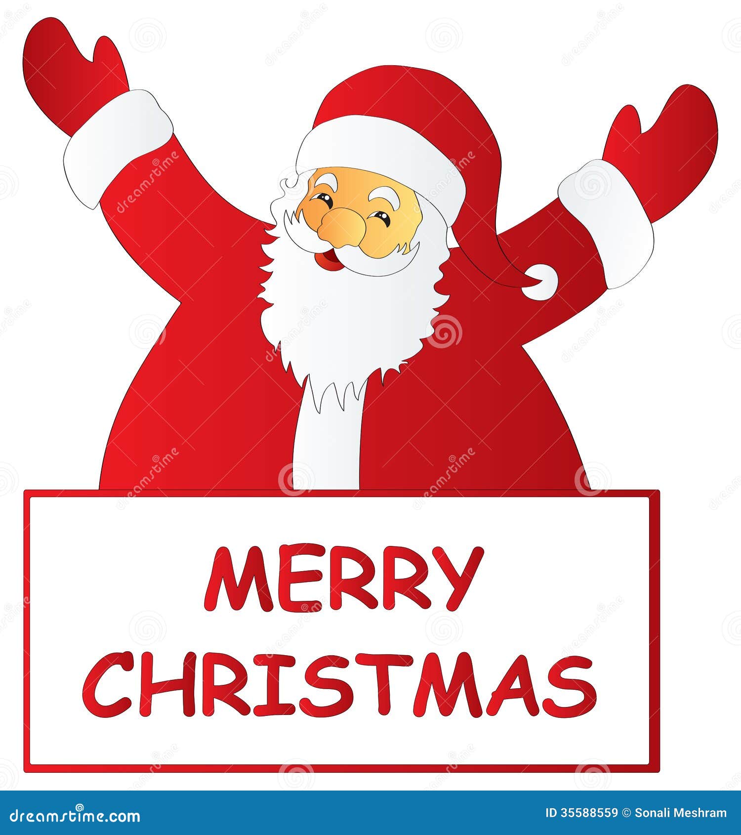 Merry Christmas Santa stock illustration. Illustration of christmas ...