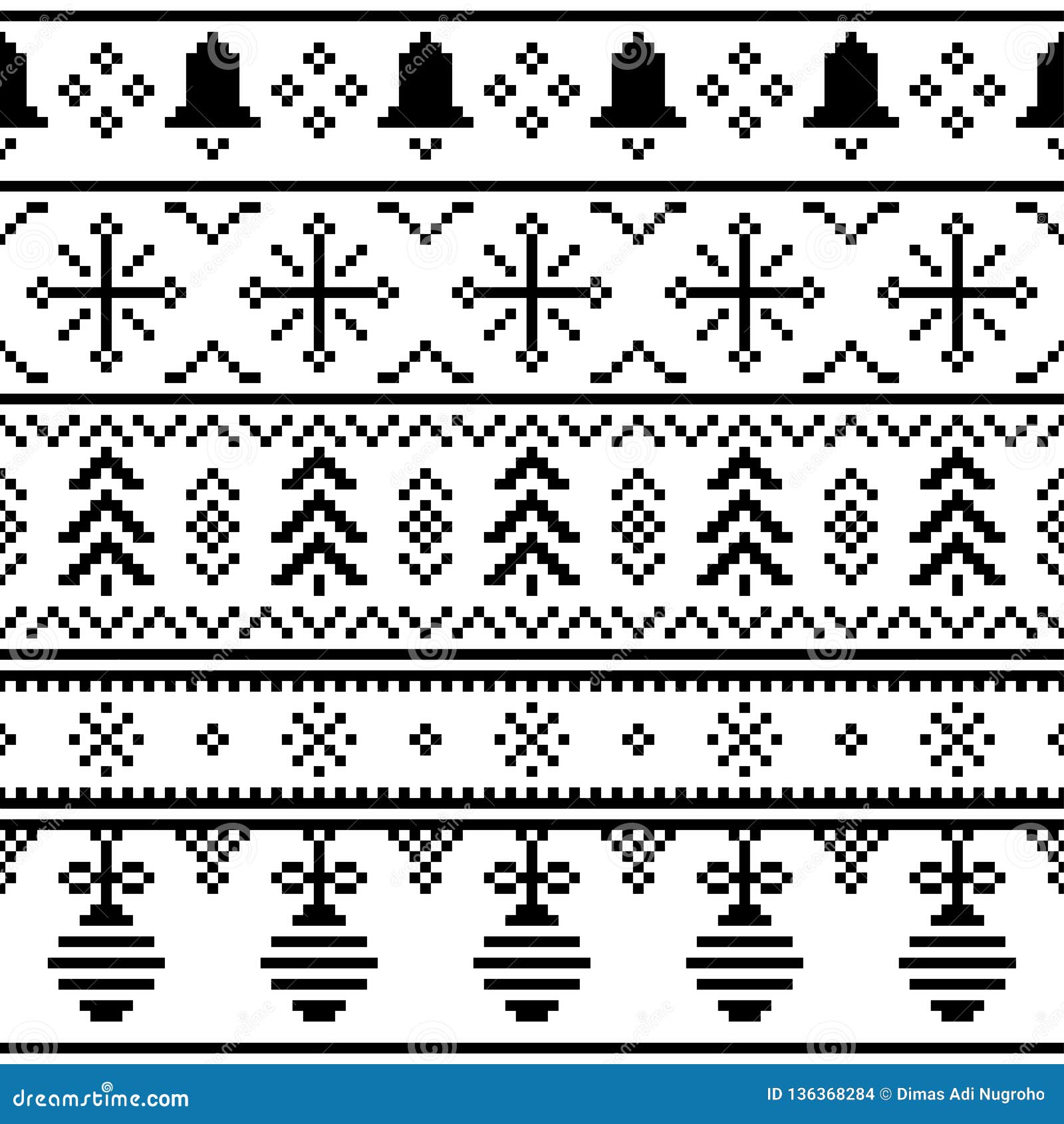 Merry Christmas Ethnic Pattern. Tribal Xmas Event Design Illustration ...