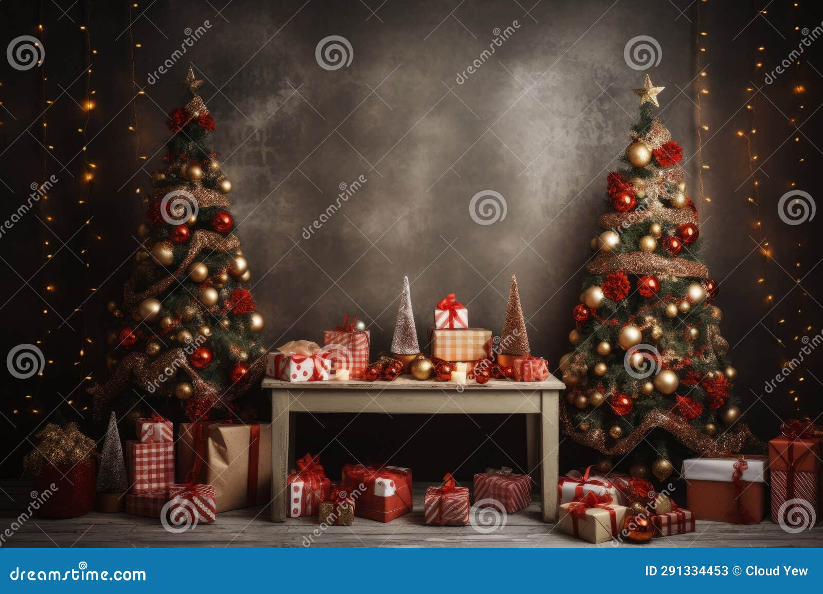 Merry Christmas Setup with Decorative Holiday Stock Illustration ...