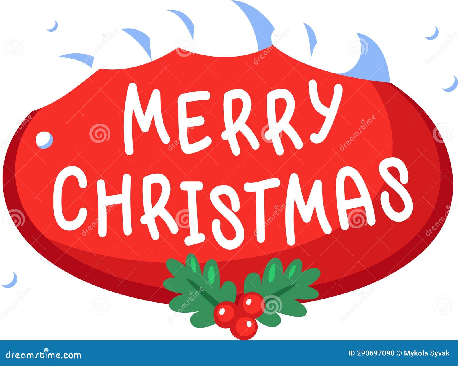 Merry Christmas Signboard Stock Vector Illustration Of Greeting