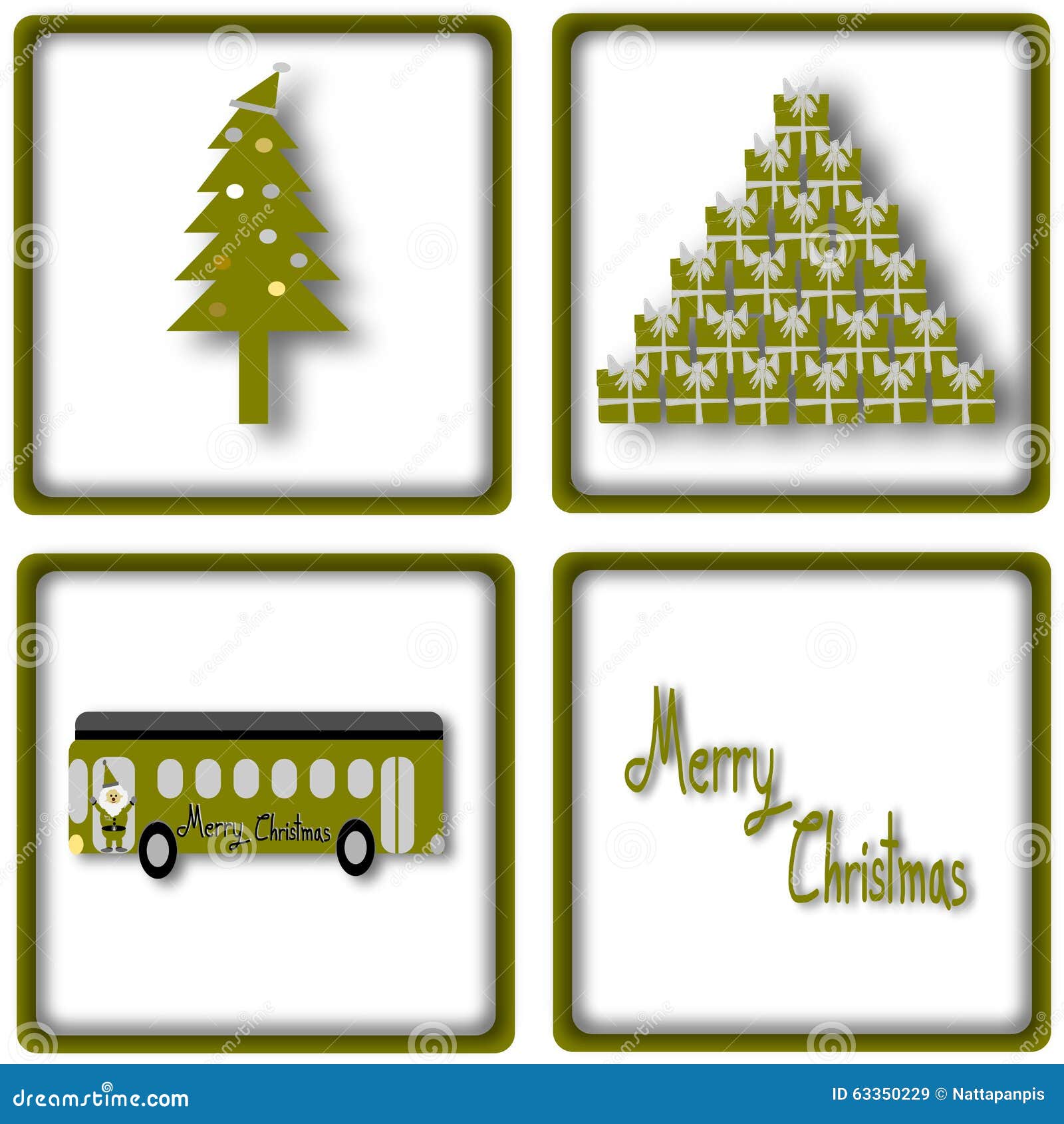 Merry Christmas Symbol, Illustration Stock Illustration - Illustration ...