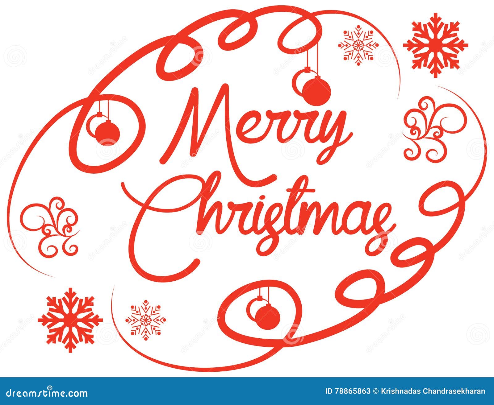 Merry Christmas Text. Creative Graphic Message Stock Vector ...