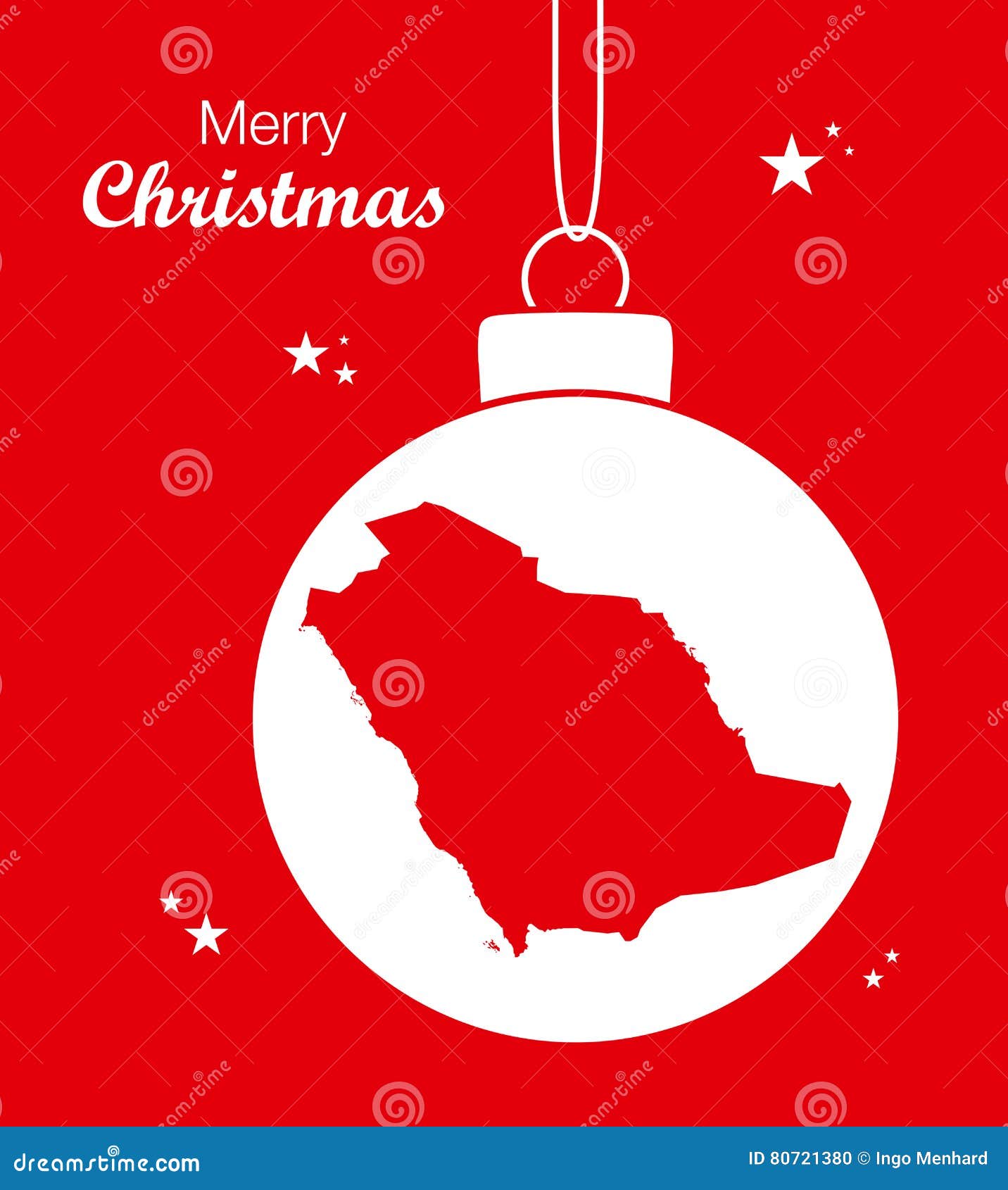 Merry Christmas Theme with Map of Saudi Arabia Stock Illustration ...