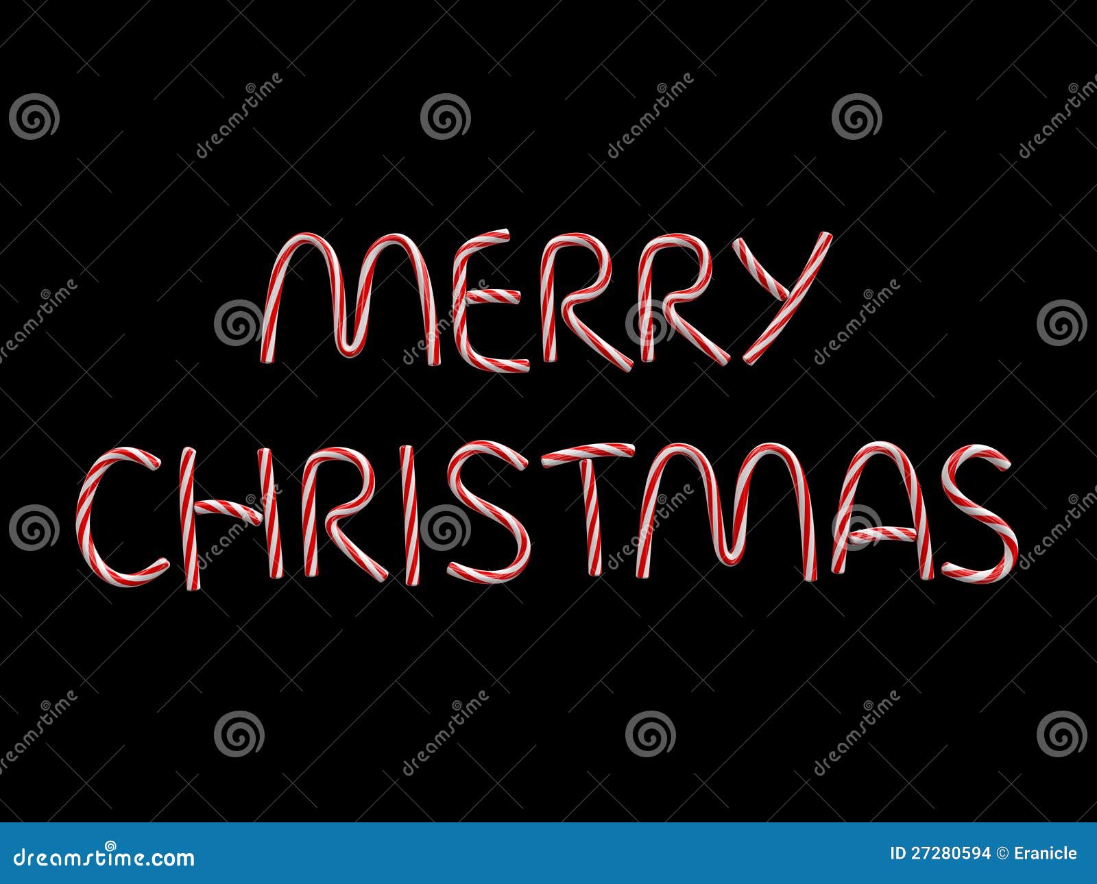 Merry Christmas title stock illustration. Illustration of postcard ...