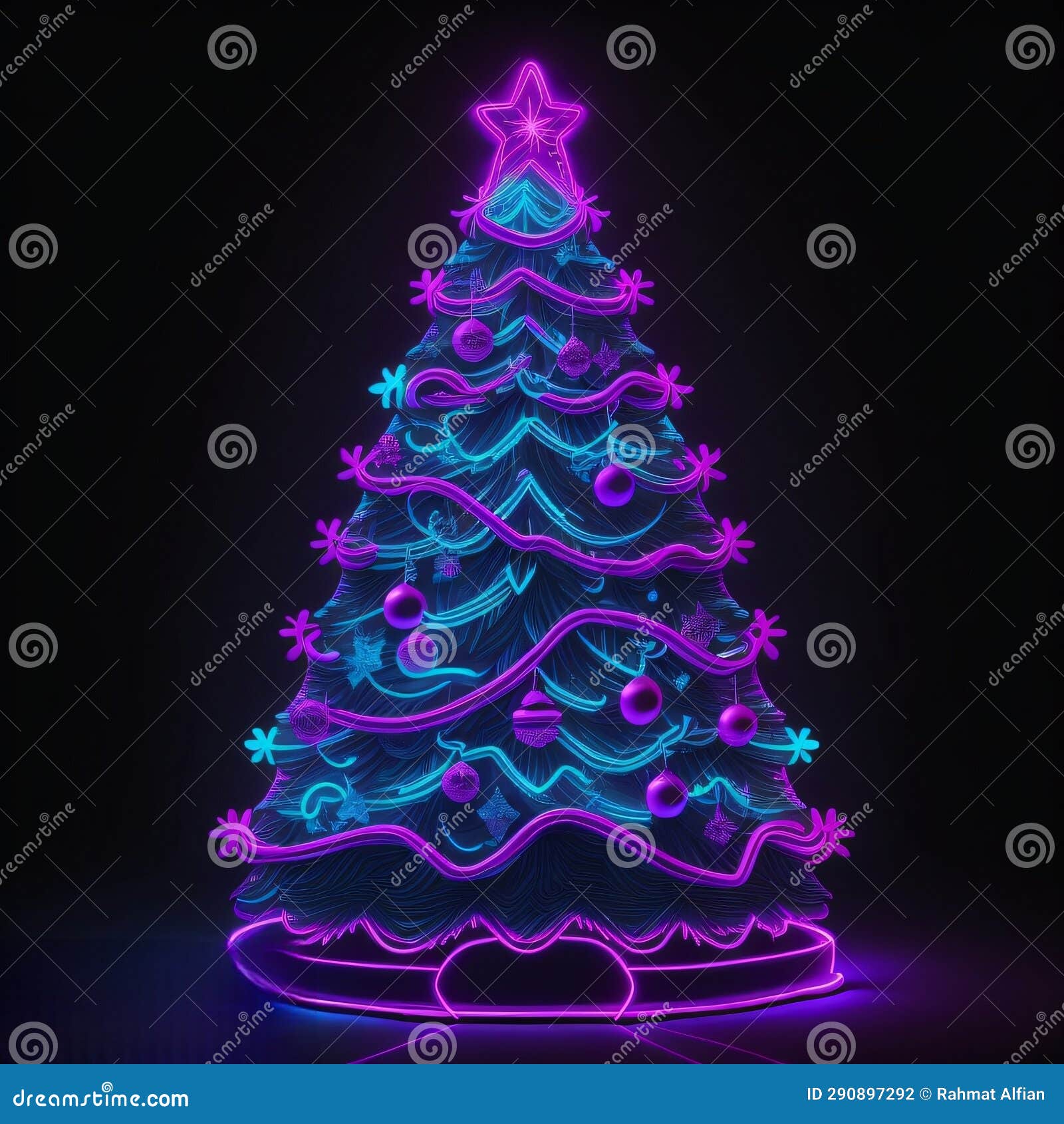 Merry Christmas Tree, Merry Christmas Glow, Glow in the Dark Stock ...
