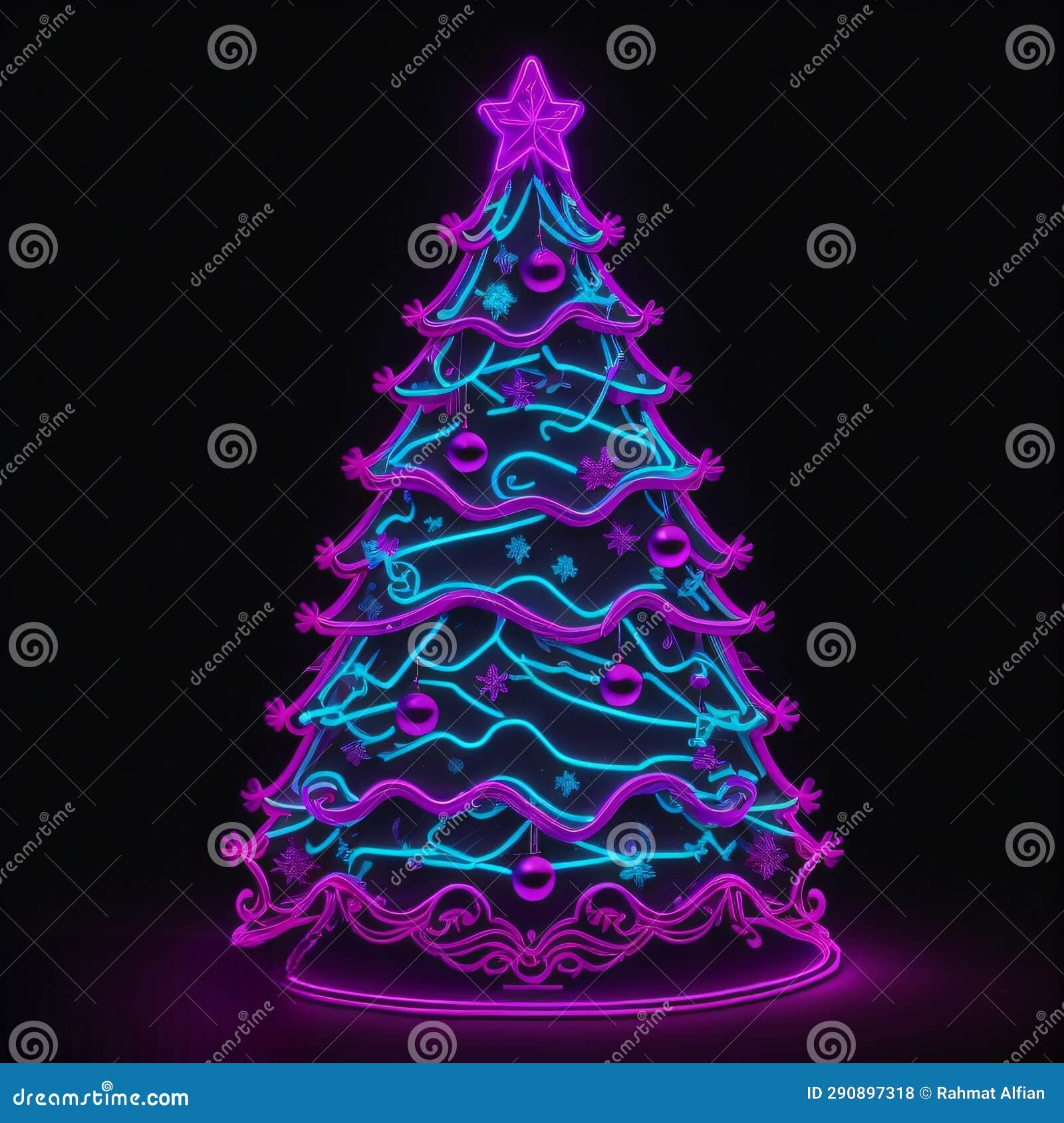 Merry Christmas Tree, Merry Christmas Glow, Glow in the Dark Stock ...