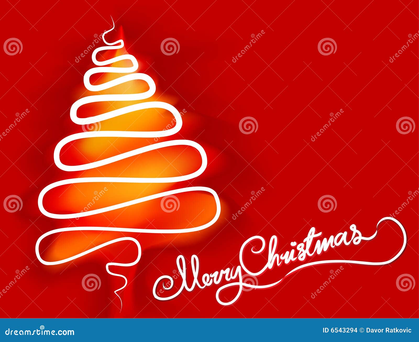Merry Christmas tree text stock vector. Illustration of gradient - 6543294