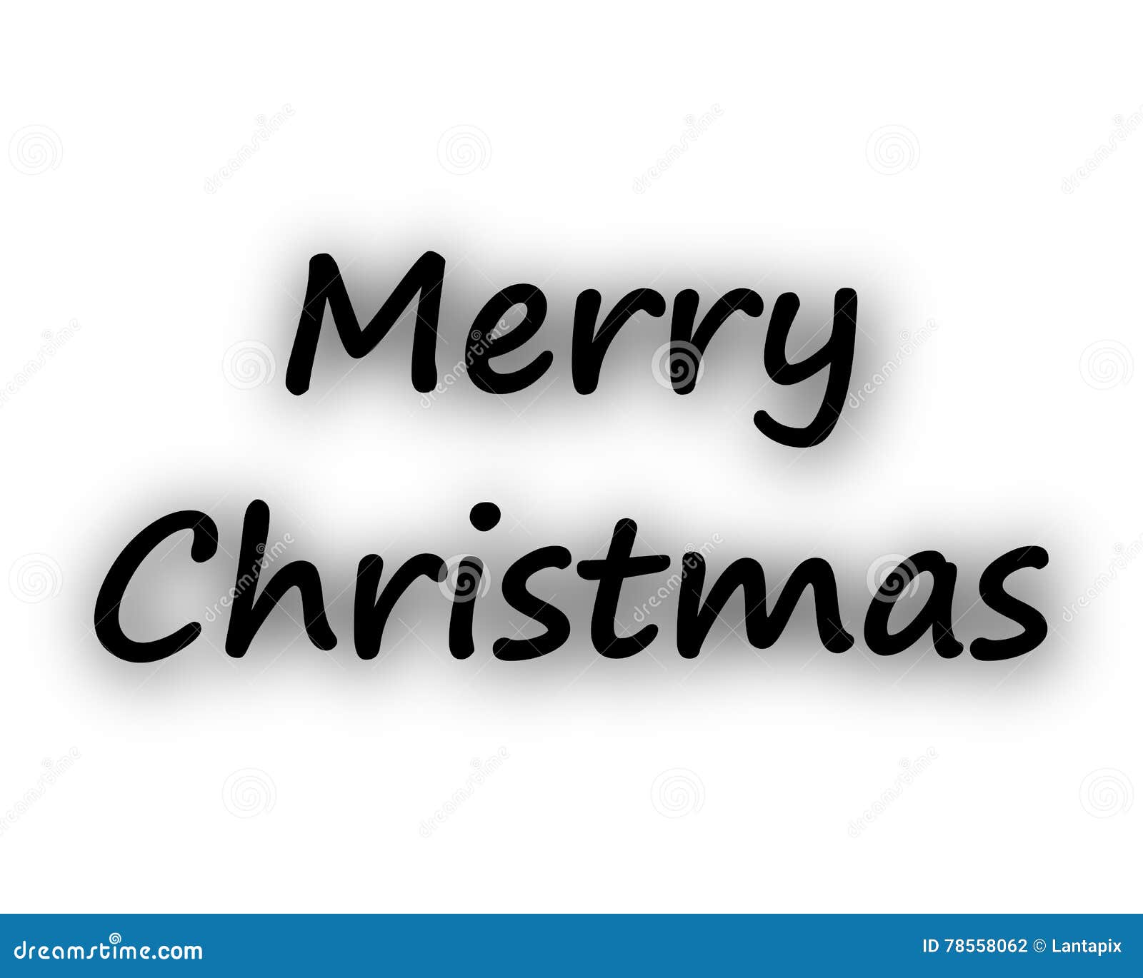 Merry Christmas on white stock vector. Illustration of greetings - 78558062