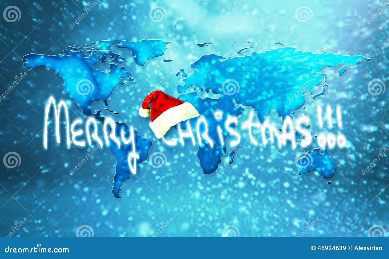 Merry Christmas World stock illustration. Illustration of abstract ...