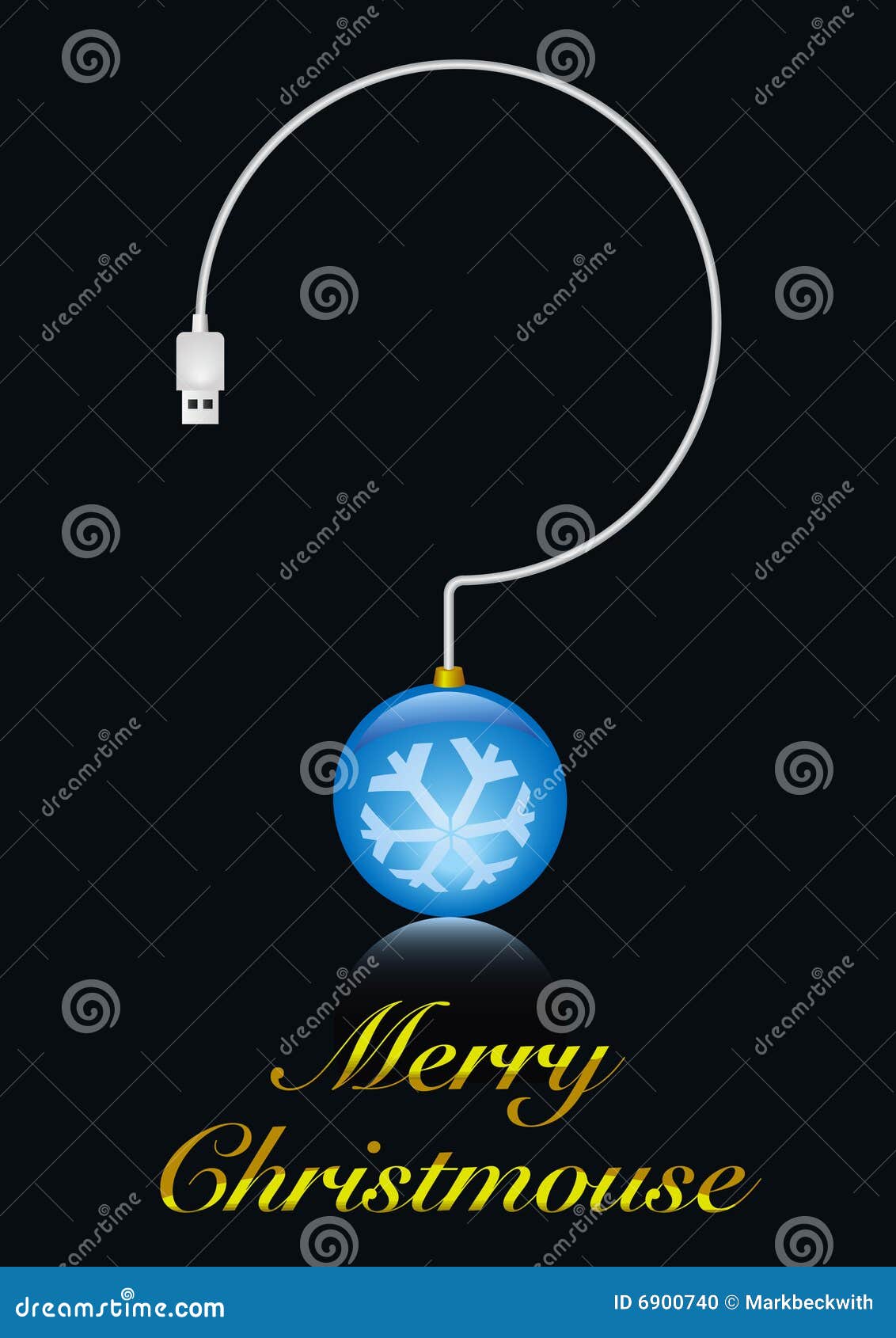 Merry christmouse stock vector. Illustration of christian - 6900740