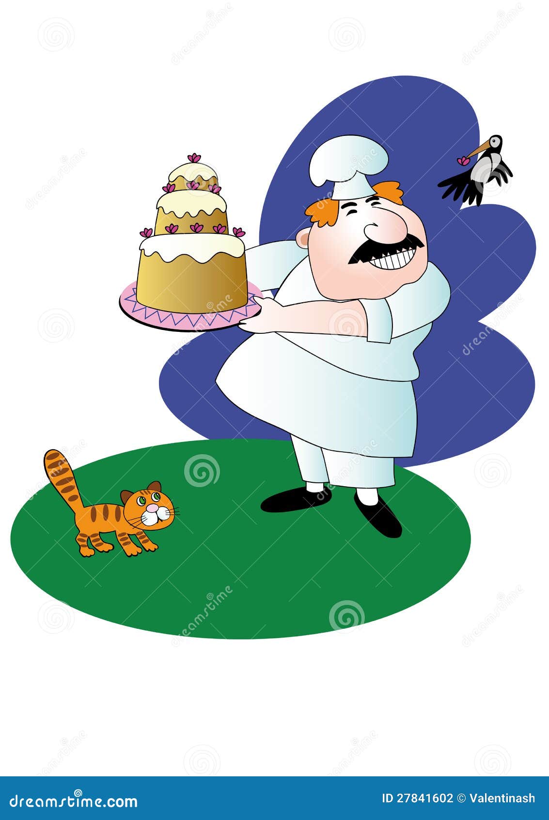 Merry cook stock vector. Illustration of merry, wild - 27841602