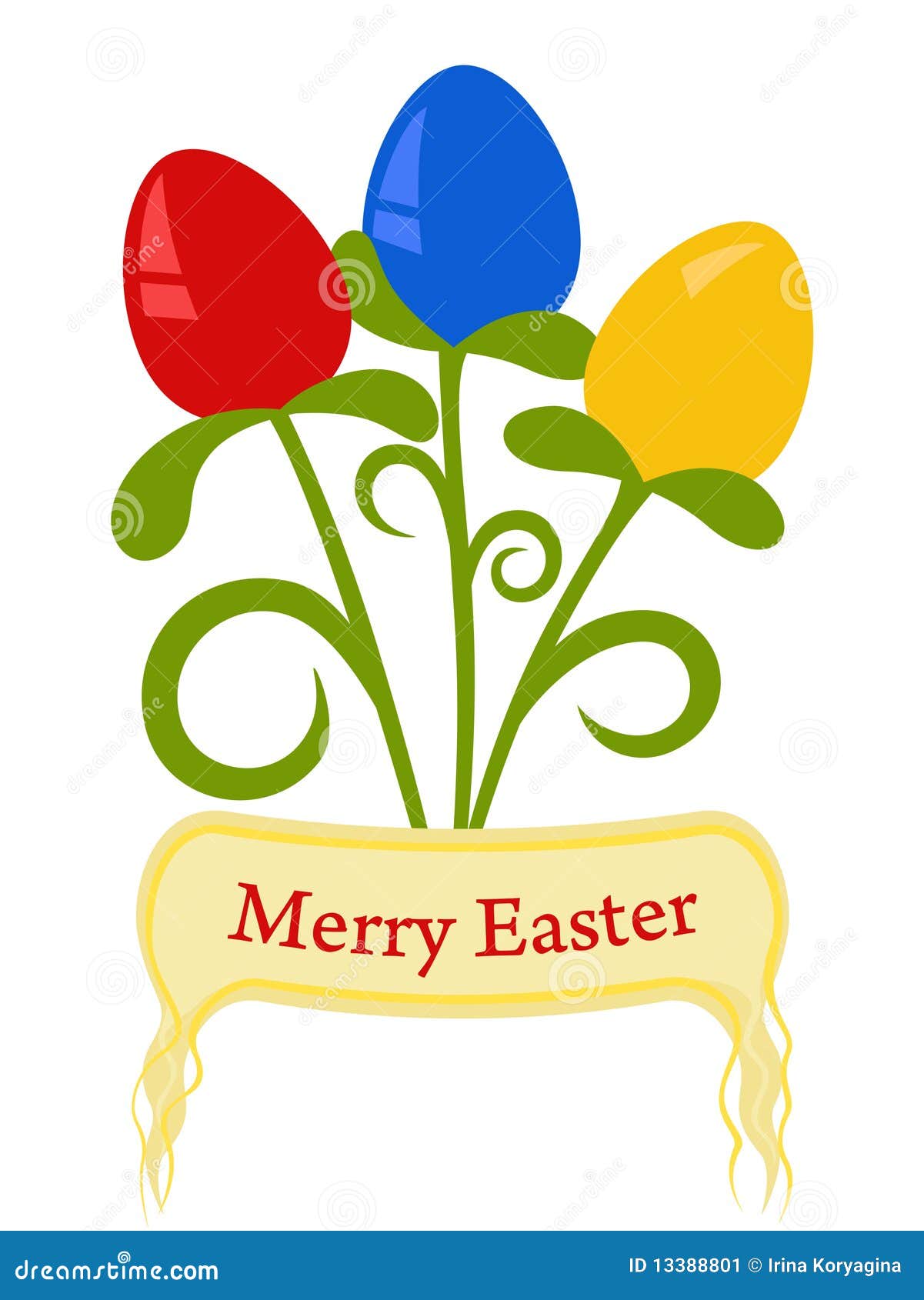 Merry Easter stock vector. Illustration of eggs, design - 13388801