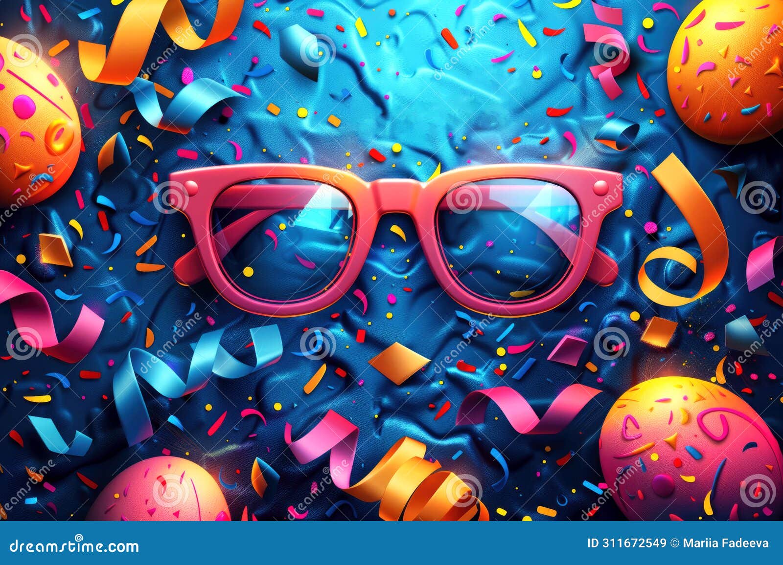 Merry Easter Card. Bright and Cheerful Congratulations. Confetti ...