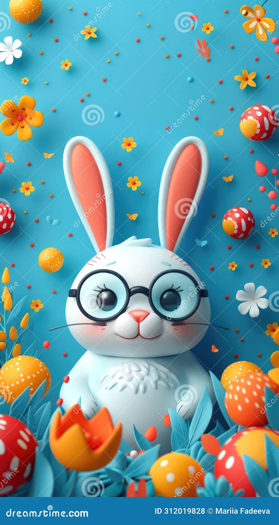 Merry Easter Card. Bright and Cheerful Congratulations Stock Photo ...