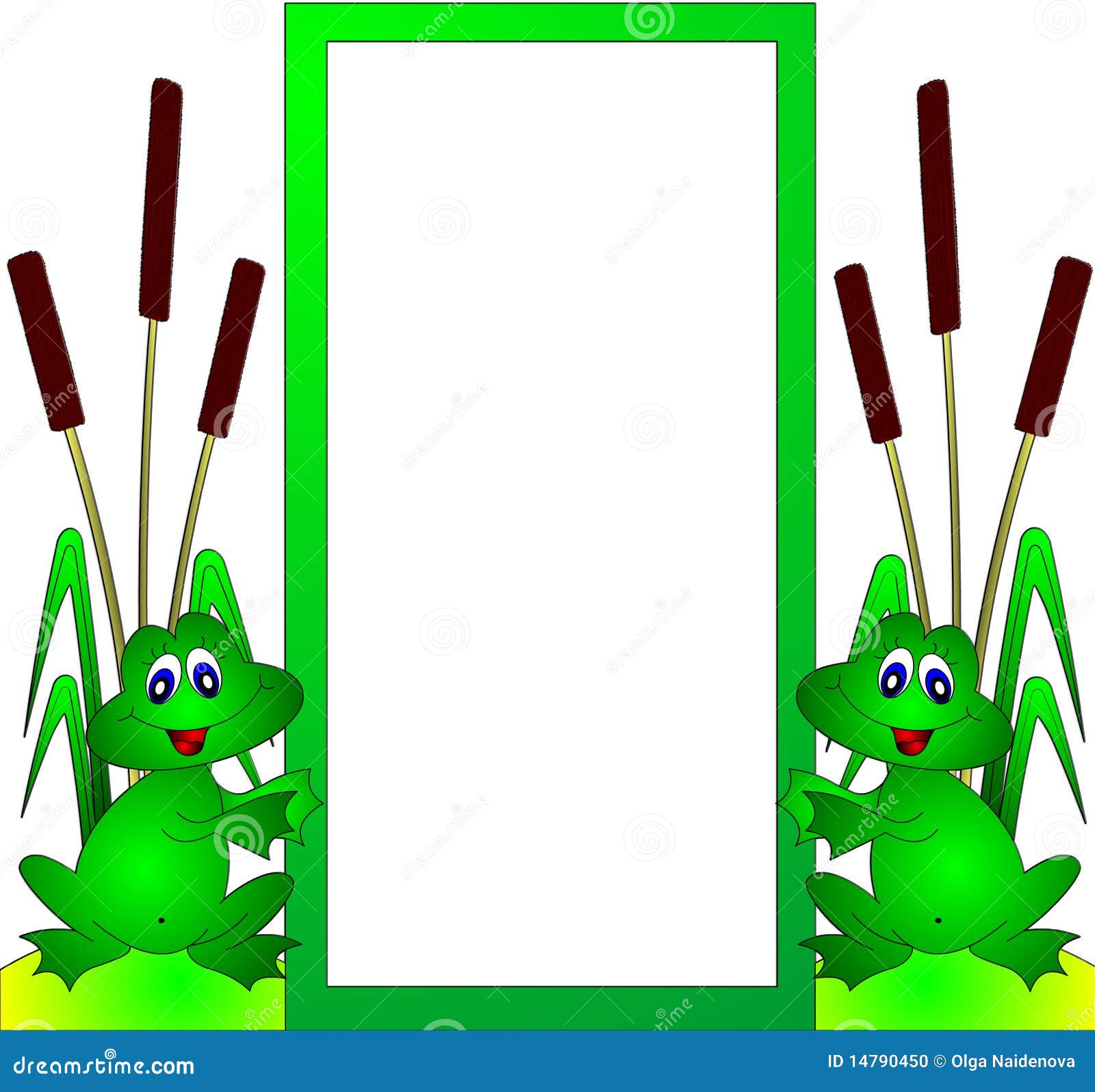 Frame With Frogs Vector Illustration | CartoonDealer.com #11137262