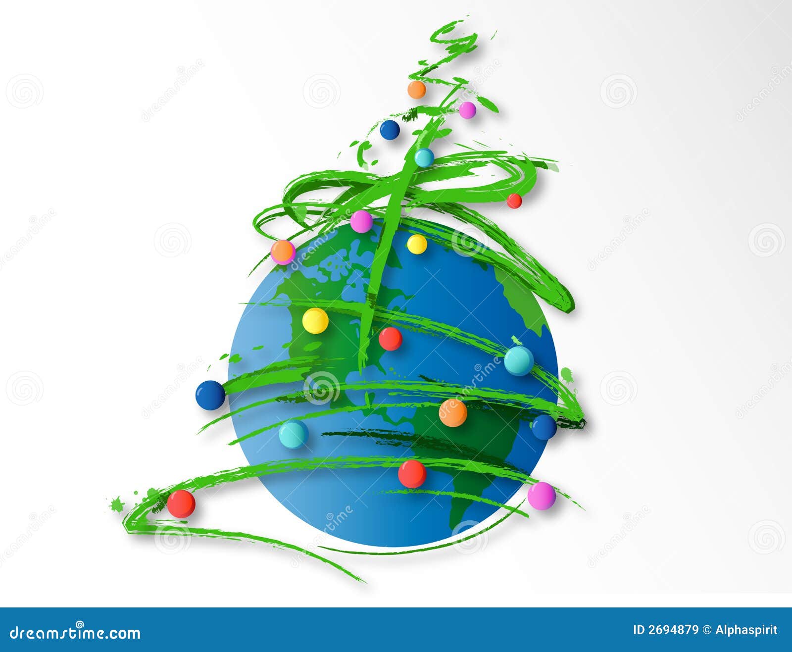 Merry Global christmas stock illustration. Illustration of christmas ...