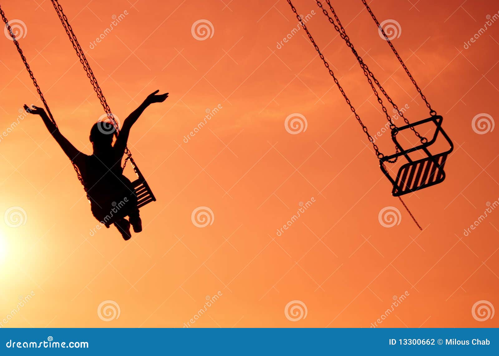 Merry-go-around stock photo. Image of roundabout, sunrise - 13300662