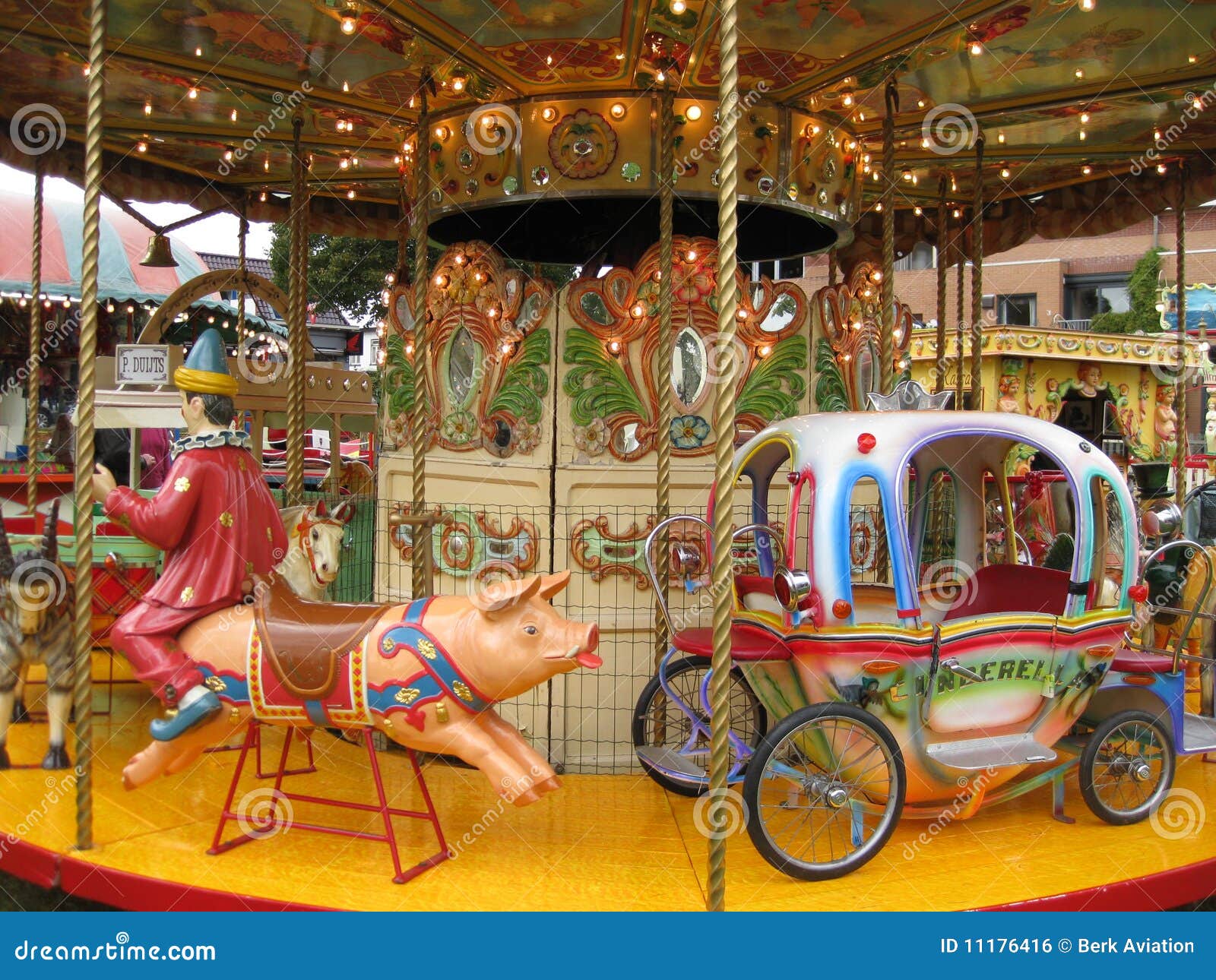 Merry-go-round stock photo. Image of lights, roundabout - 11176416