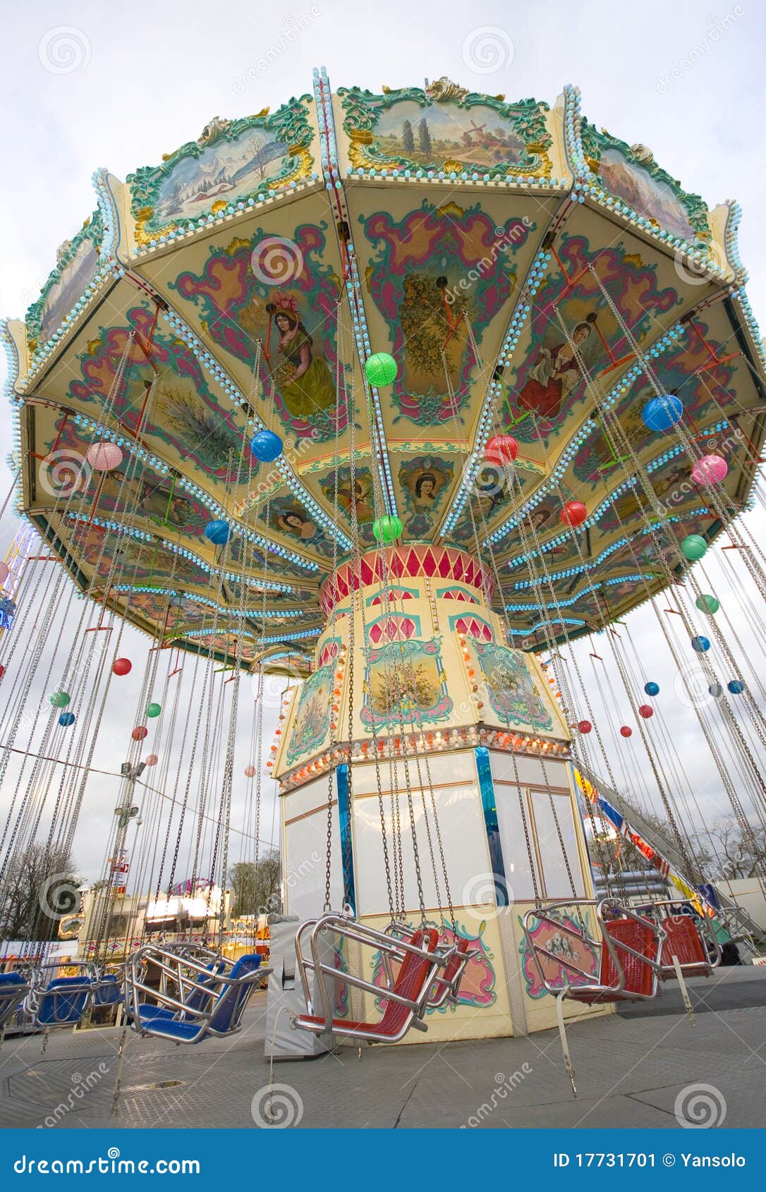 Merry-go-round stock image. Image of merrygoround, children - 17731701