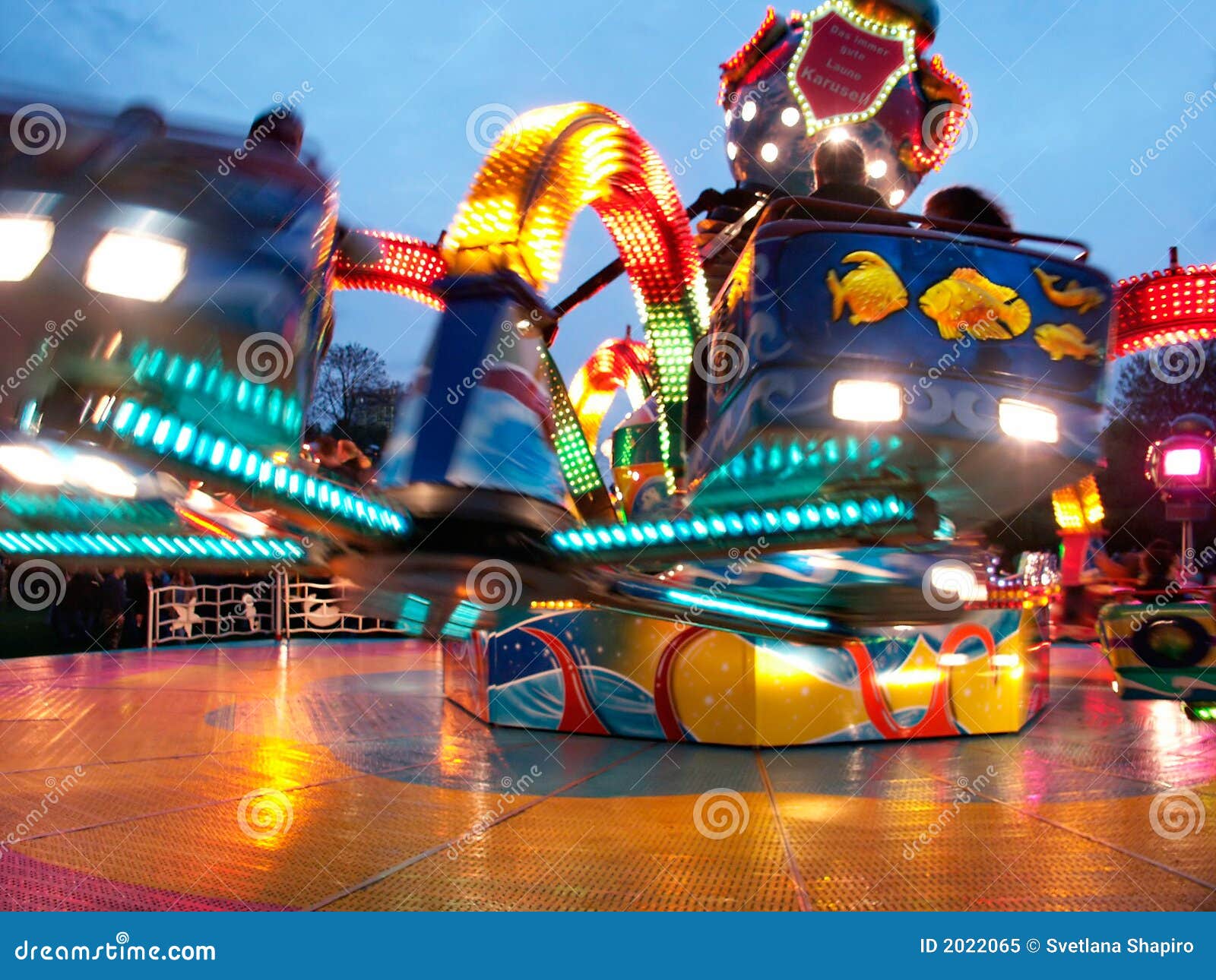 Merry-go-round stock image. Image of merry, luminous, colored - 2022065