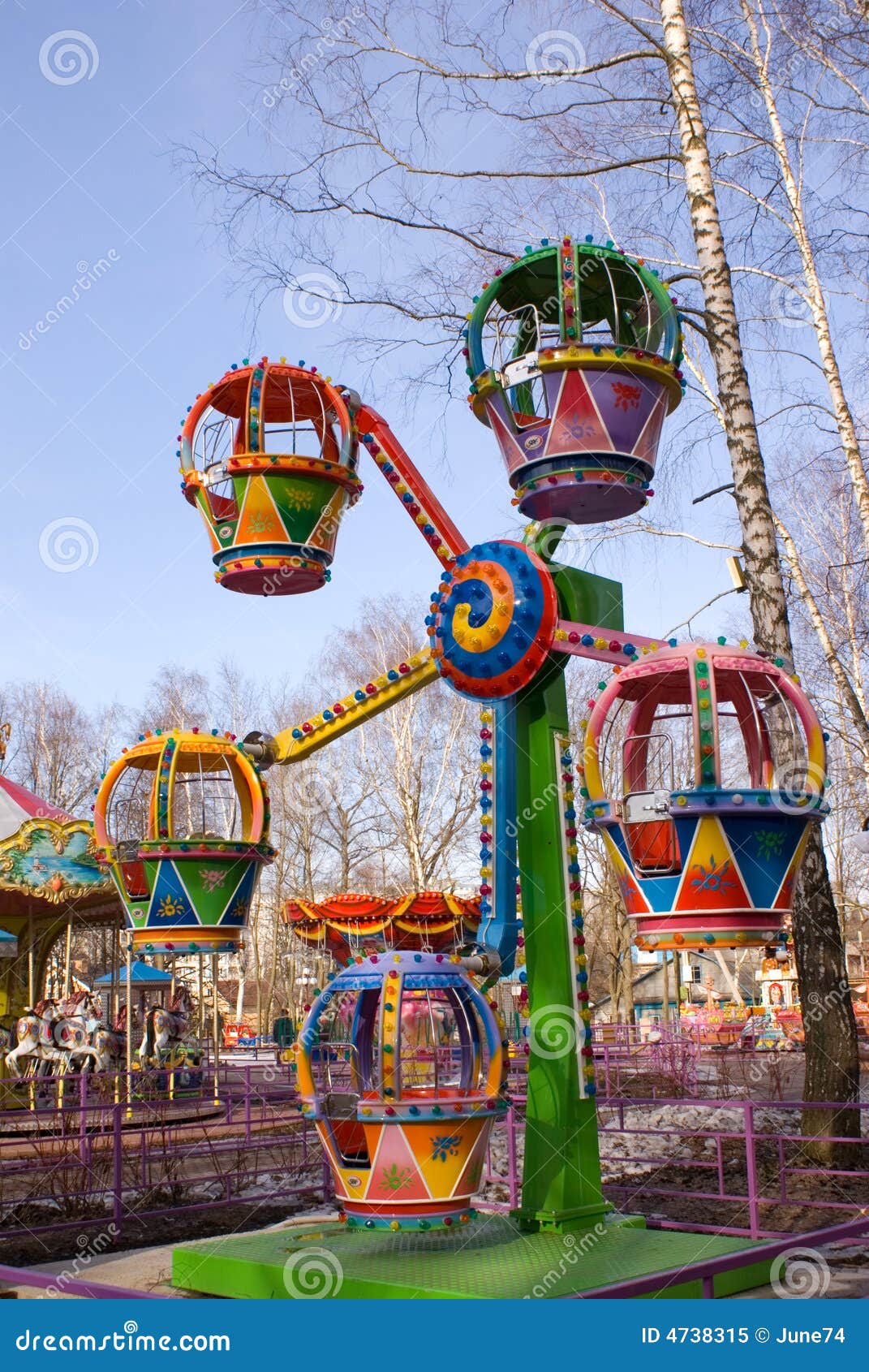 Merry-go-round stock image. Image of ride, circle, amusement - 4738315