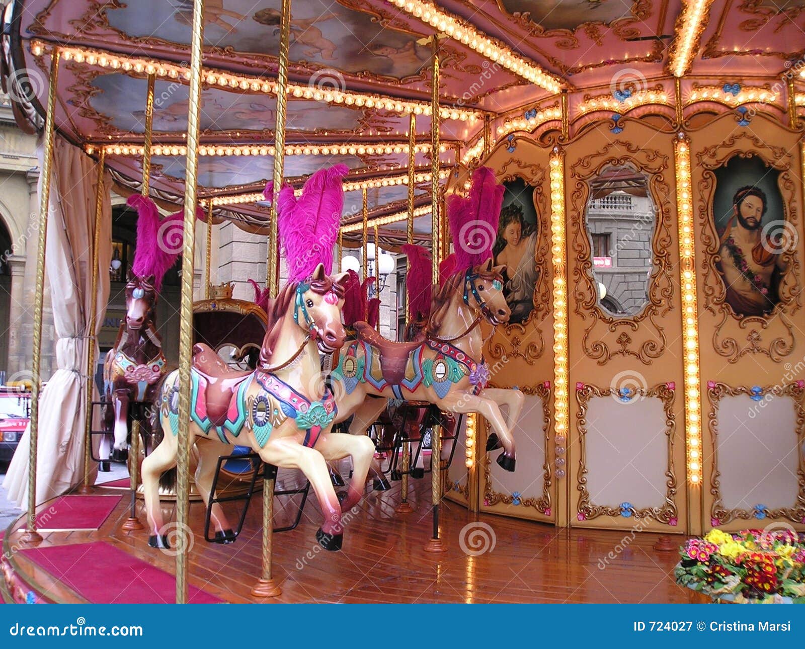 Merry-go-round stock image. Image of festivity, circle - 724027