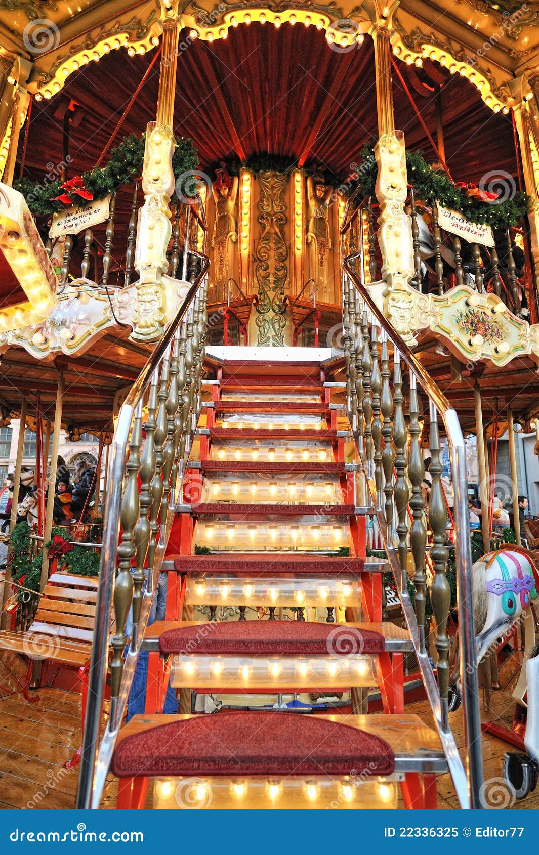 Merry-go-Round Carousel Stairs Editorial Image - Image of spin ...