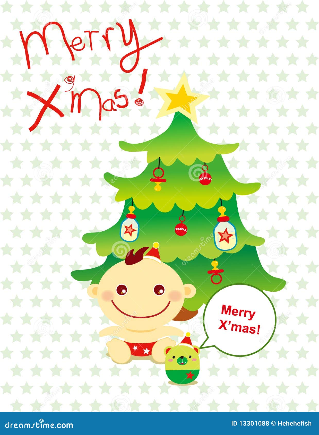 Merry X mas stock vector. Illustration of vector, merry - 13301088