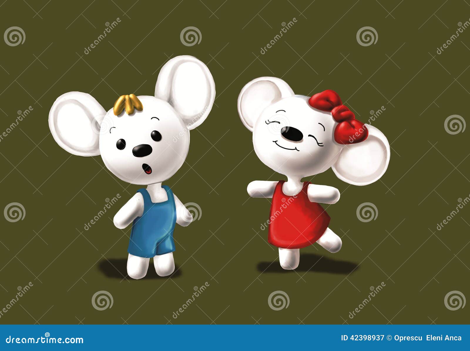 Happy mice stock illustration. Illustration of animals - 42398937