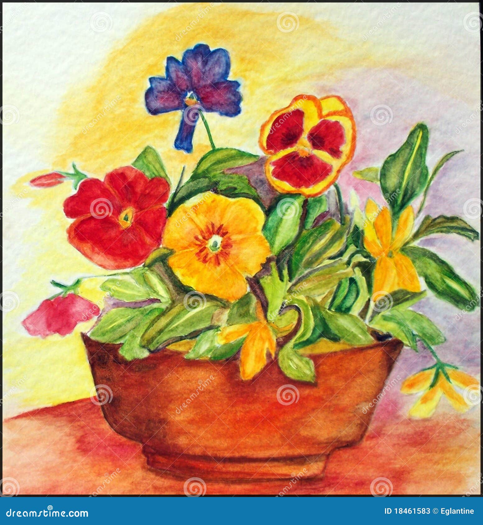 Merry Spring ! Watercolor stock illustration. Illustration of painting ...