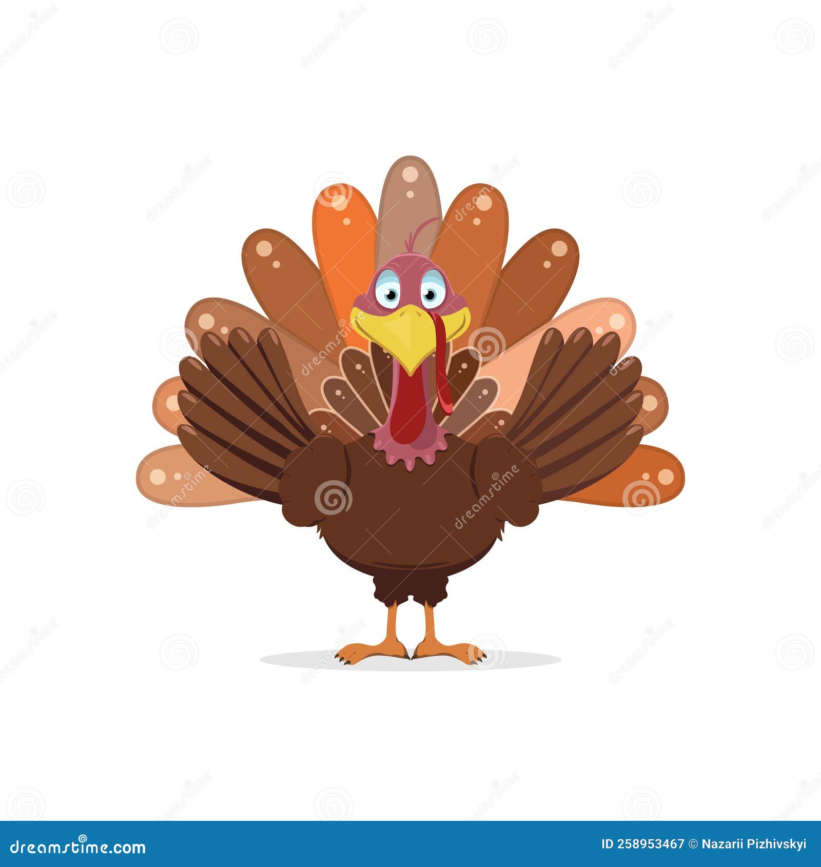 Merry Turkey stock vector. Illustration of celebrating - 258953467