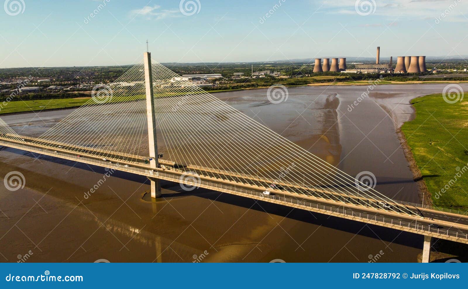 The Mersey Gateway bridge stock photo. Image of waterway - 247828792
