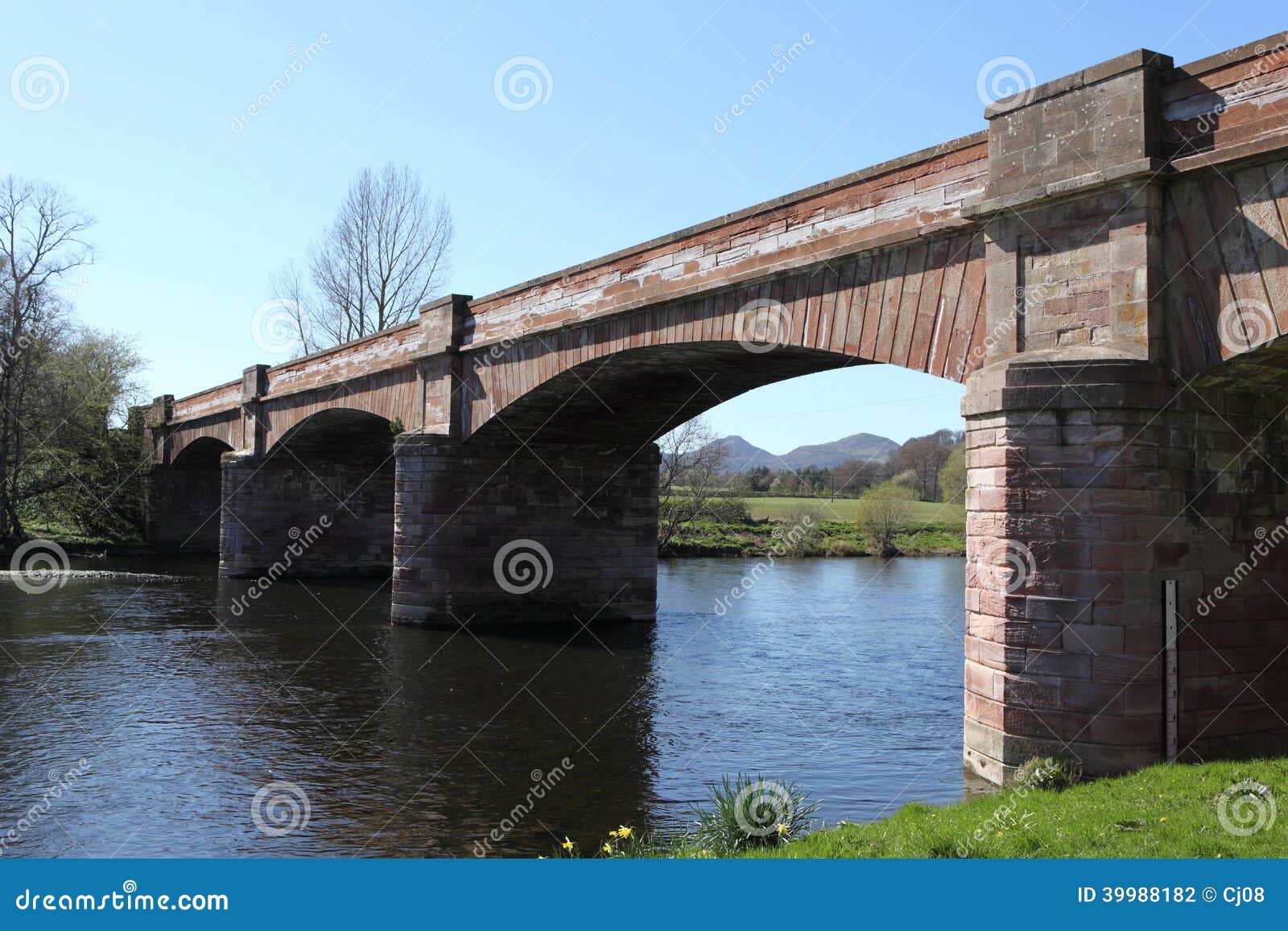 Mertoun Bridge, Scotland stock photo. Image of bridge - 39988182