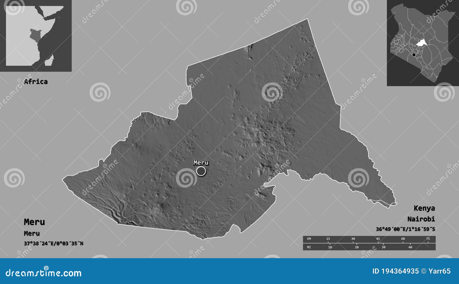 Meru, County of Kenya,. Previews. Bilevel Stock Illustration ...