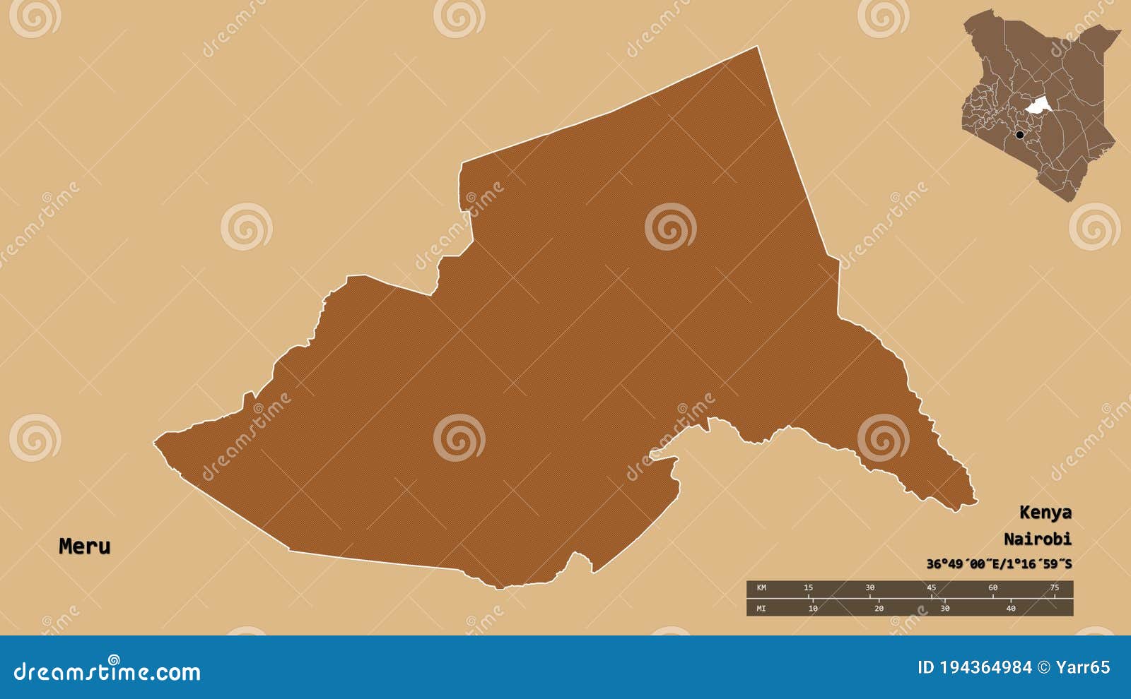 Meru, County of Kenya, Zoomed. Pattern Stock Illustration ...