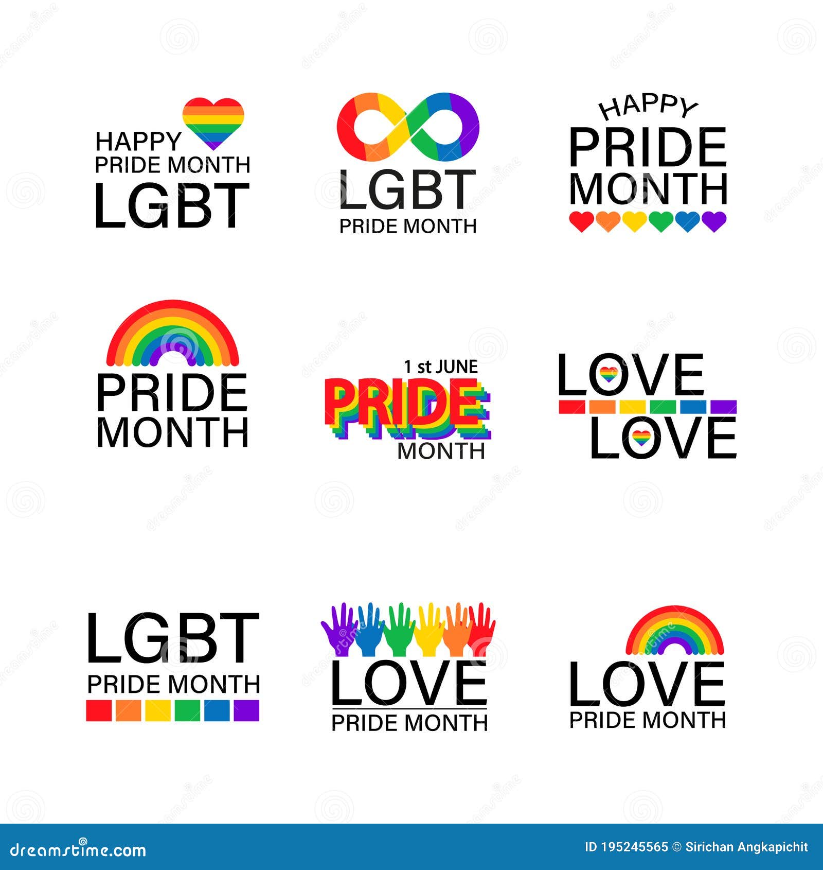 Mes Del Orgullo Lgbt En Junio. Ilustración del Vector - Ilustración de ...