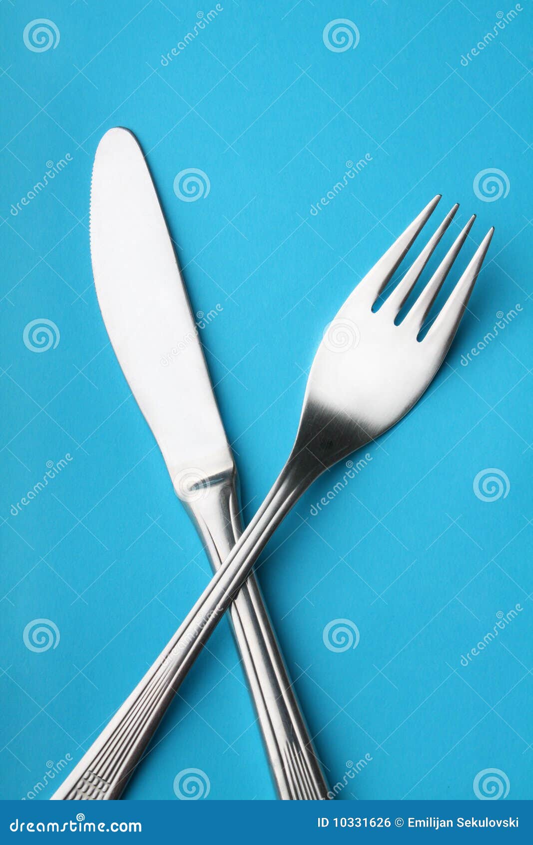 Mes en vork stock foto. Image of restaurant, geïsoleerd - 10331626