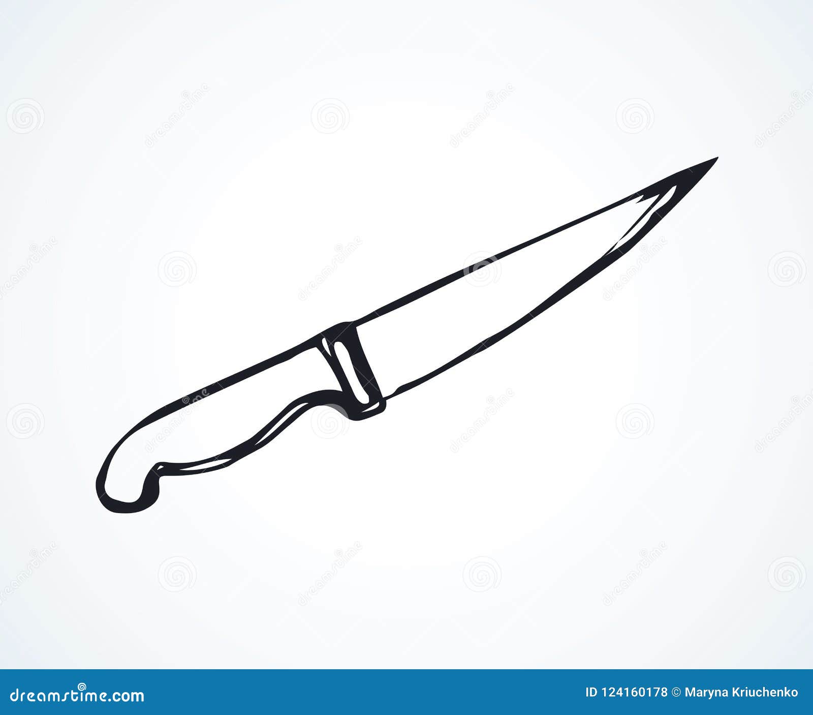 Mes Vector tekening vector illustratie. Illustration of slager - 124160178