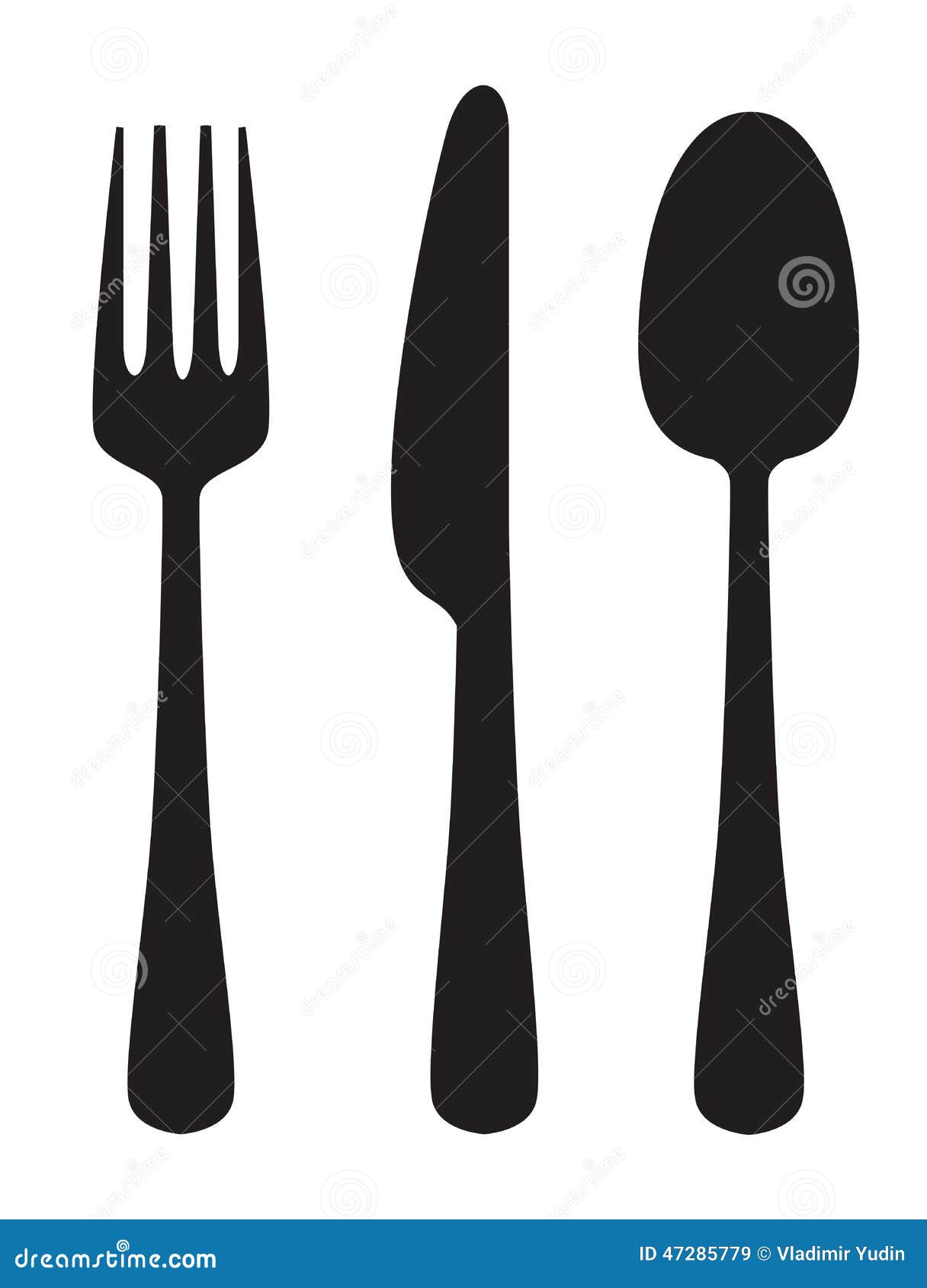 Mes, Vork en Lepel vector illustratie. Illustration of banket - 47285779