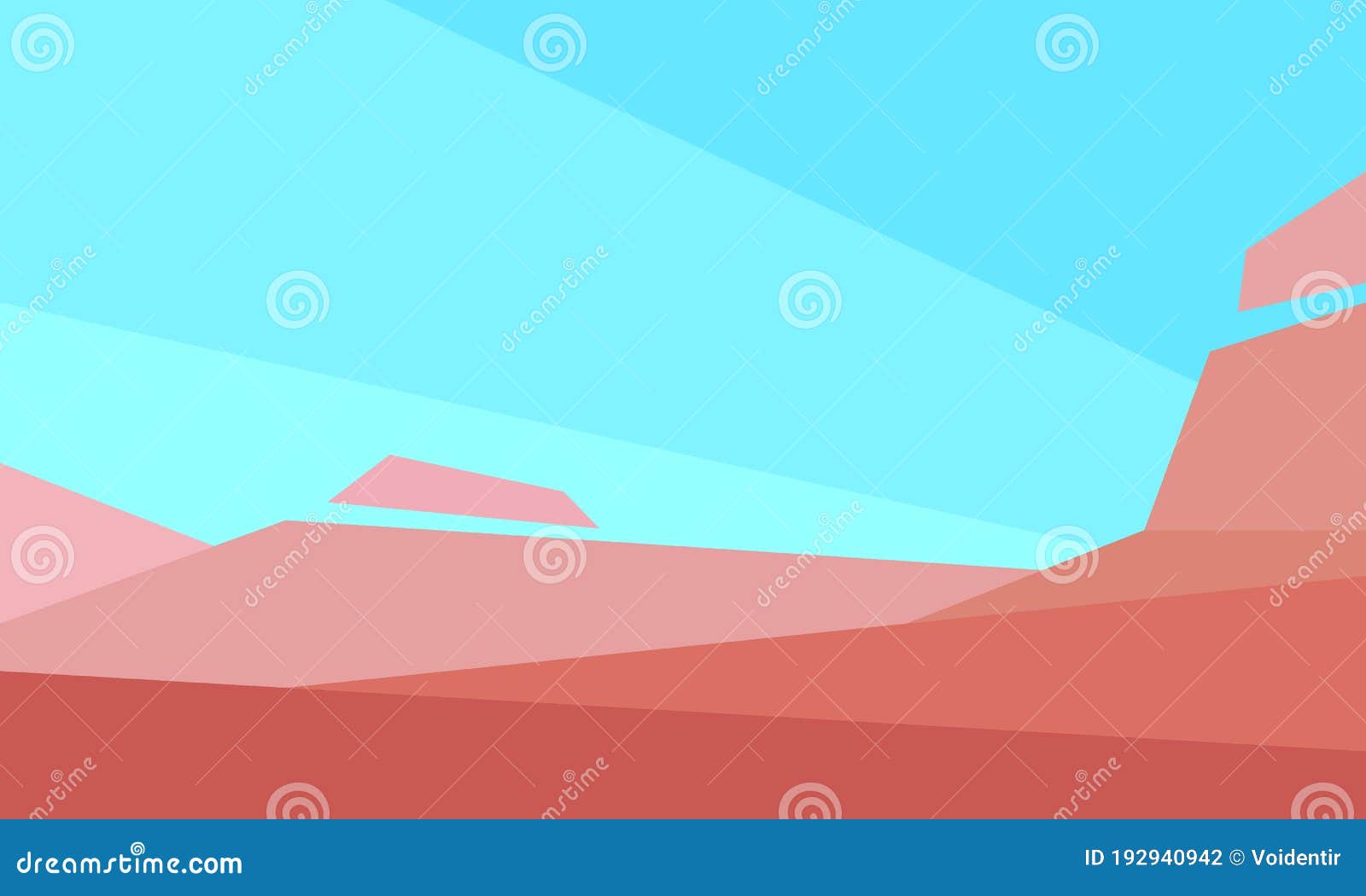 Low Poly Mesa Peaks Vector Illustration | CartoonDealer.com #192940966