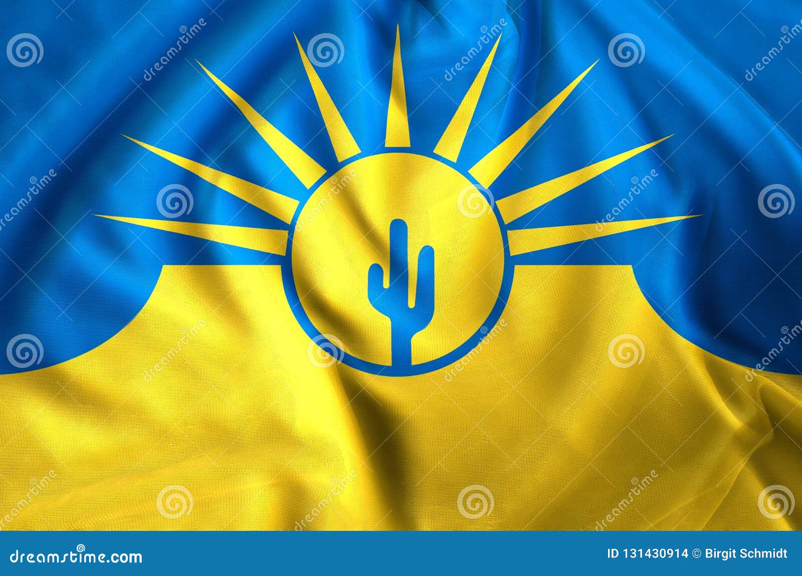 Mesa Arizona Flag Illustration Stock Illustration - Illustration of ...