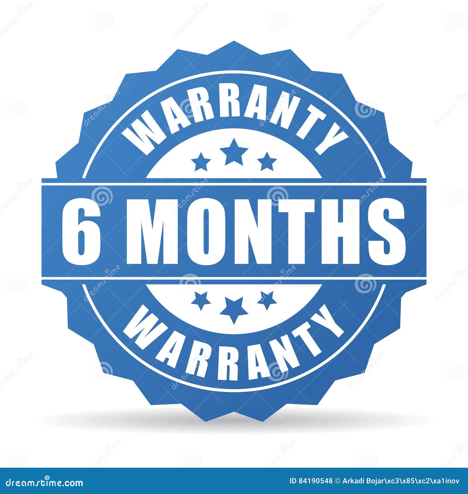 6 Meses De La Garantía De Icono Del Vector Ilustración del Vector ...