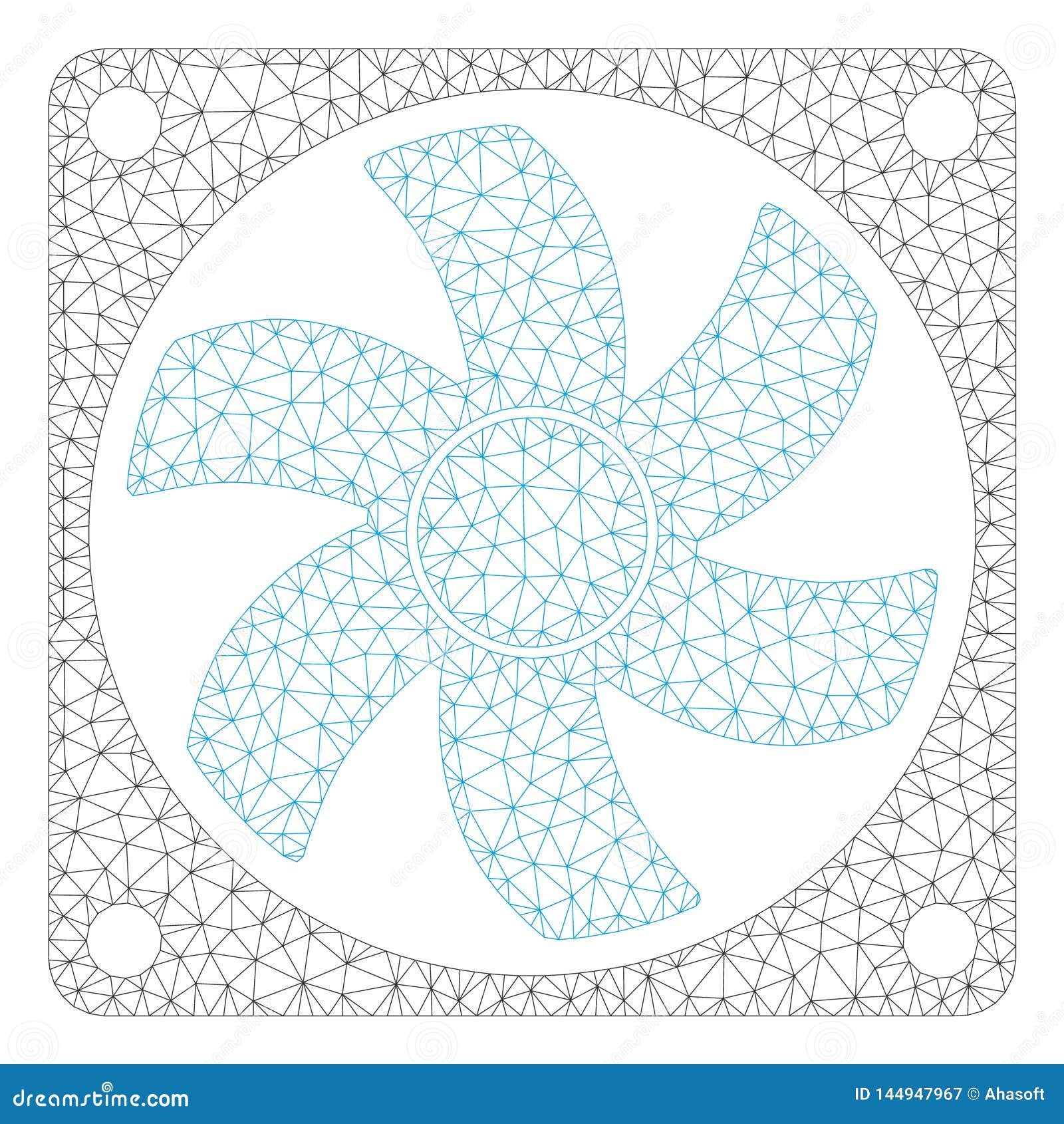 Air Conditioner Polygonal Frame Vector Mesh Illustration Stock Vector ...