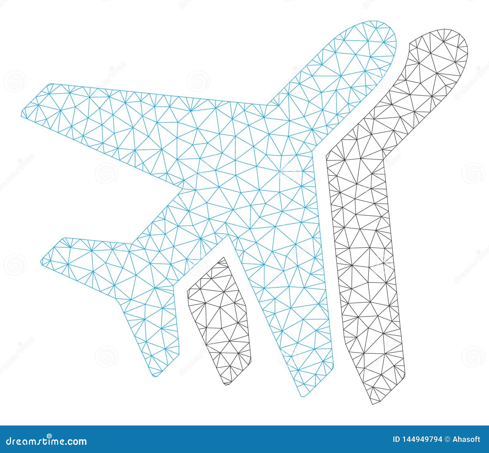 Airlines Polygonal Frame Vector Mesh Illustration Stock Vector ...