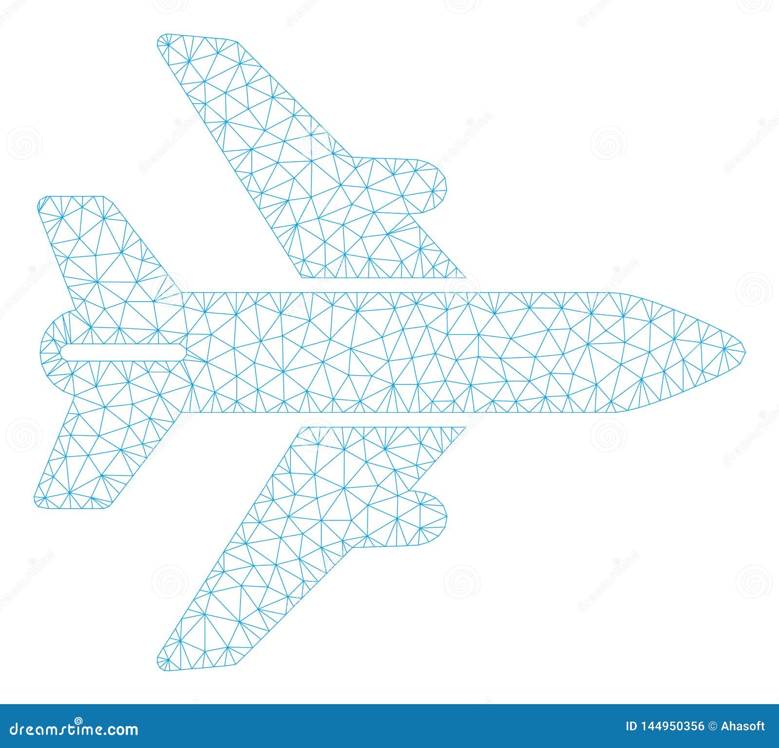 Airplane Polygonal Frame Vector Mesh Illustration Stock Vector ...