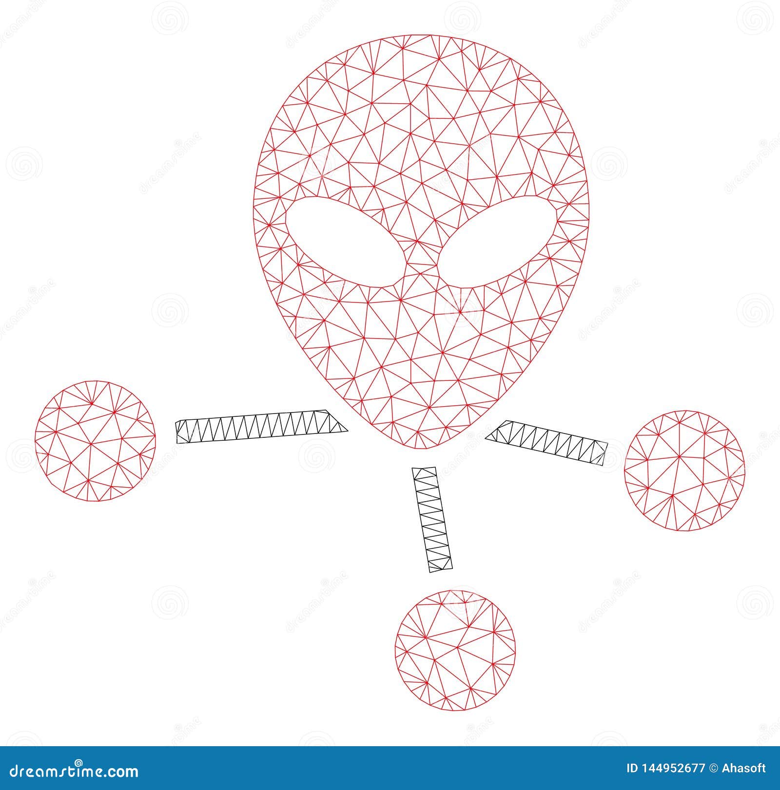 Alien Connections Polygonal Frame Vector Mesh Illustration Stock Vector ...