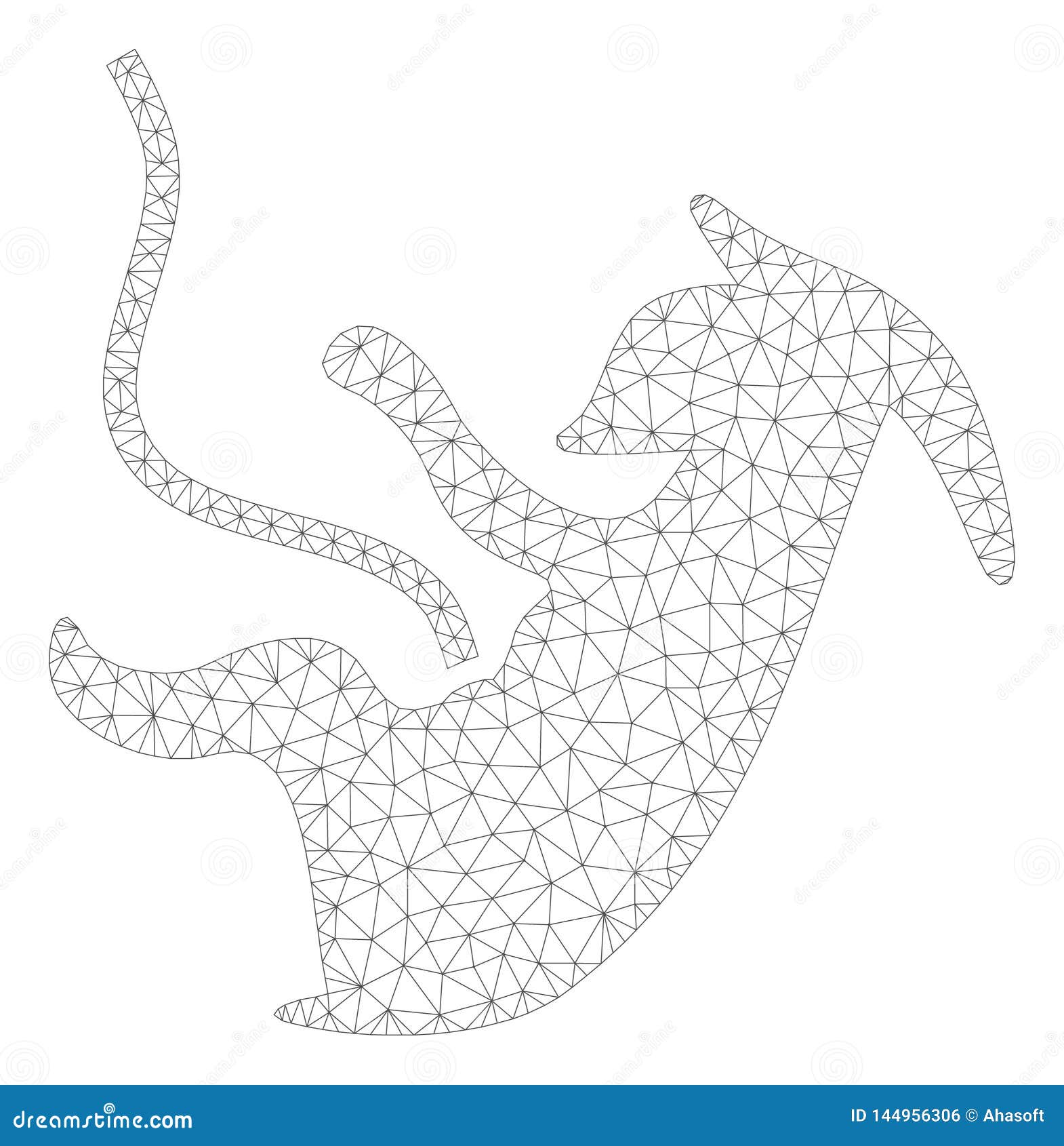 Alien Embryo Polygonal Frame Vector Mesh Illustration Stock Vector ...